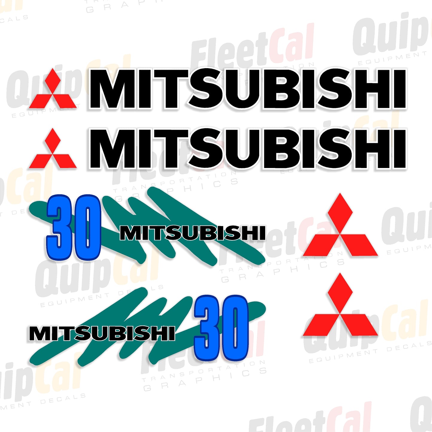 Mitsubishi FG30 Forklift Marking Decal Set – Truck and Equipment Decals