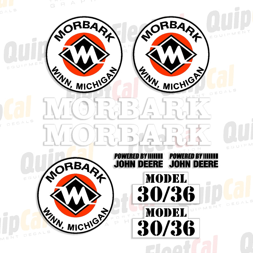 Morbark 30/36 Trailer Mounted Chipper Marking Decal Set – Truck and ...