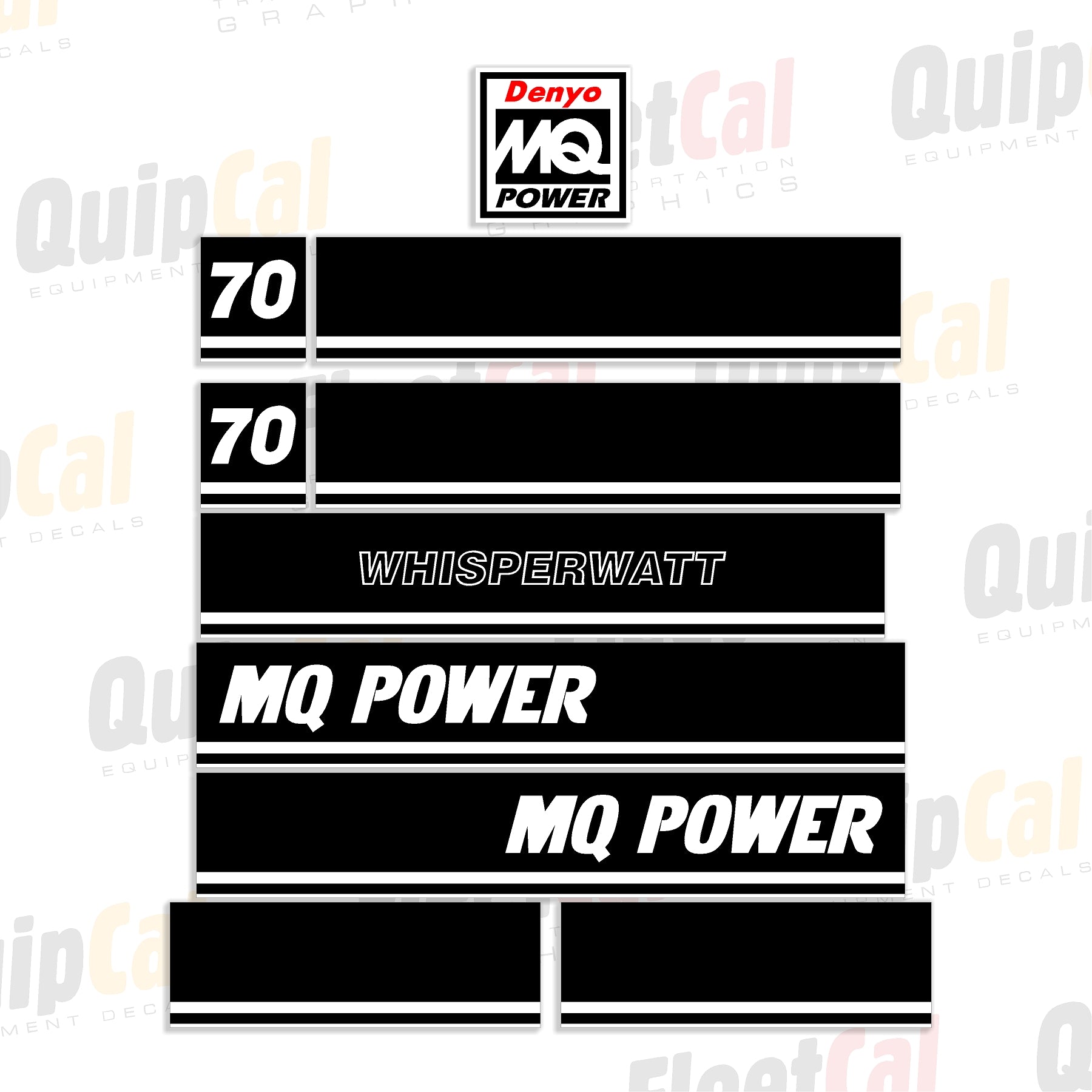 MultiQuip 70 DH Generator Marking Decal Set – Truck and Equipment Decals