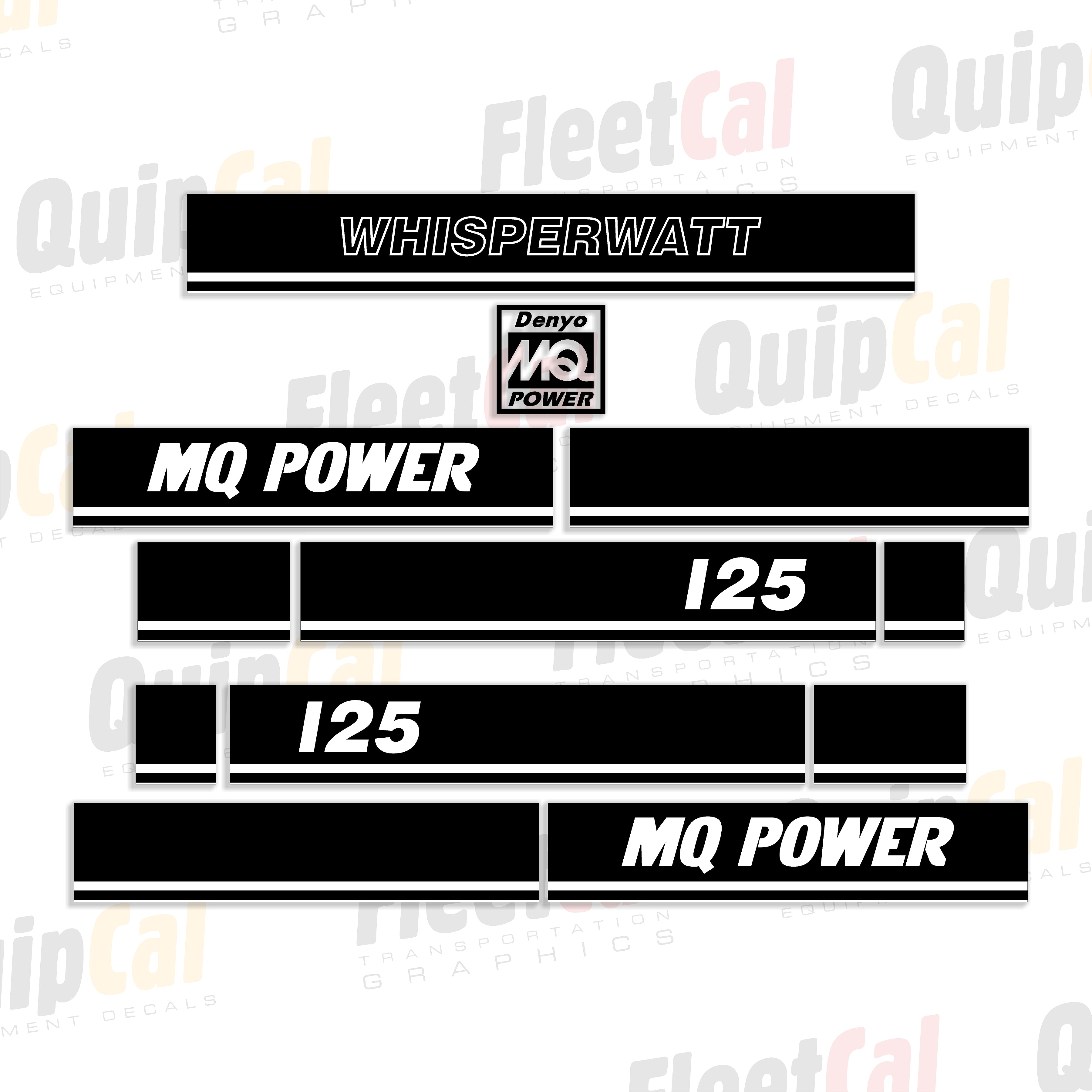 MultiQuip DCA125SS Whisperwatt Generator Marking Decal Set – Truck and ...