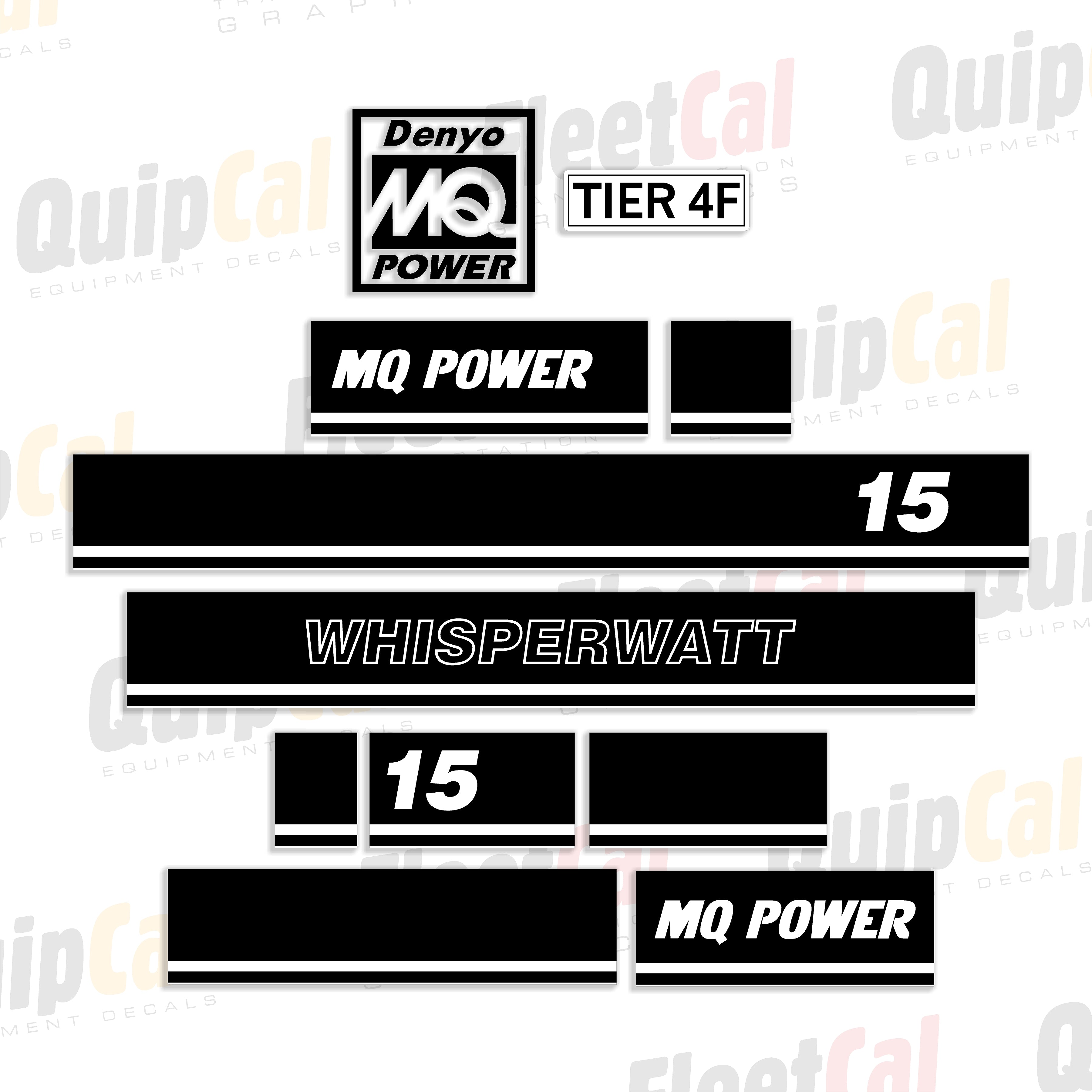 MultiQuip DCA15 SPX Generator Marking Decal Set – Truck and Equipment ...
