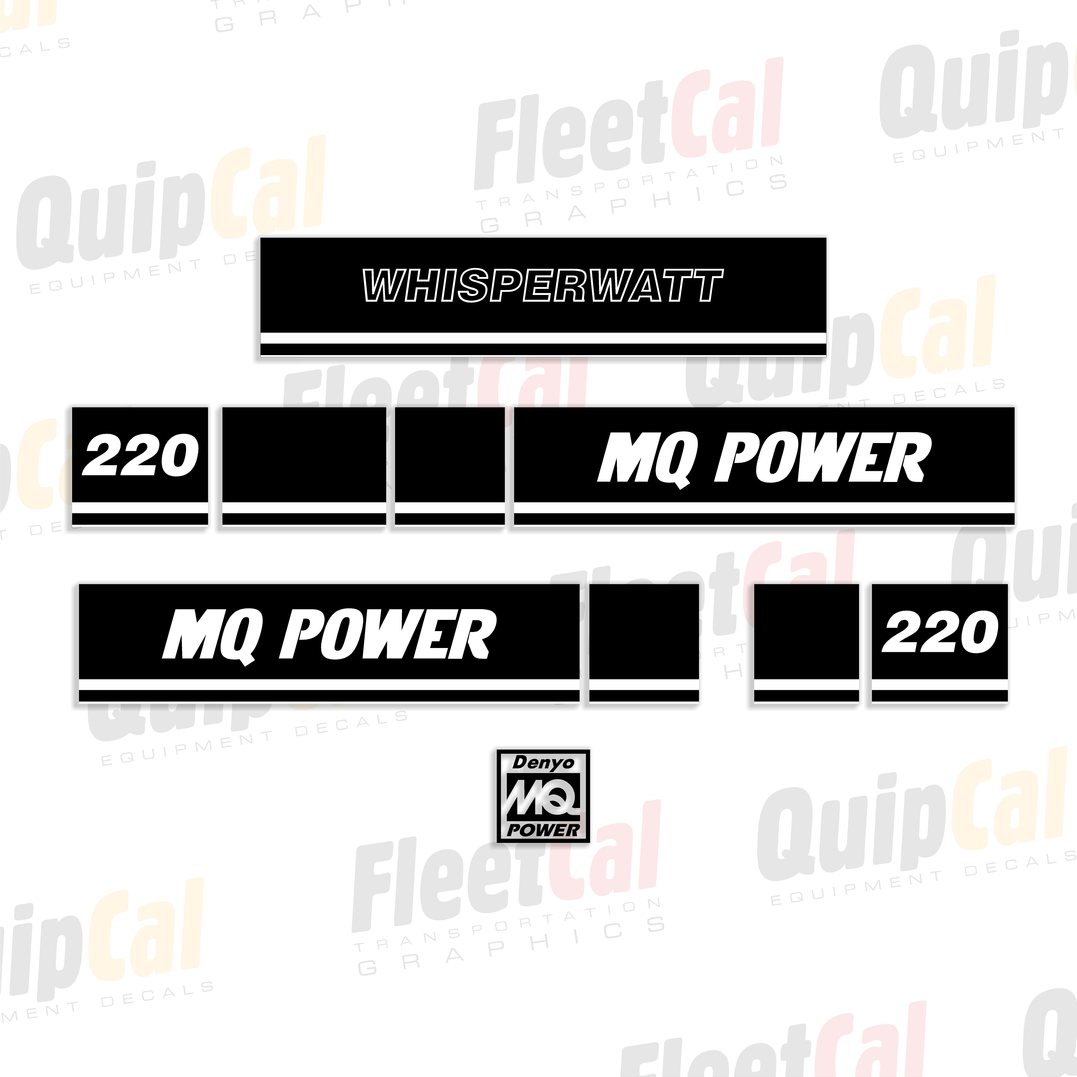 MultiQuip DCA220SS Whisperwatt Generator Marking Decal Set – Truck and ...