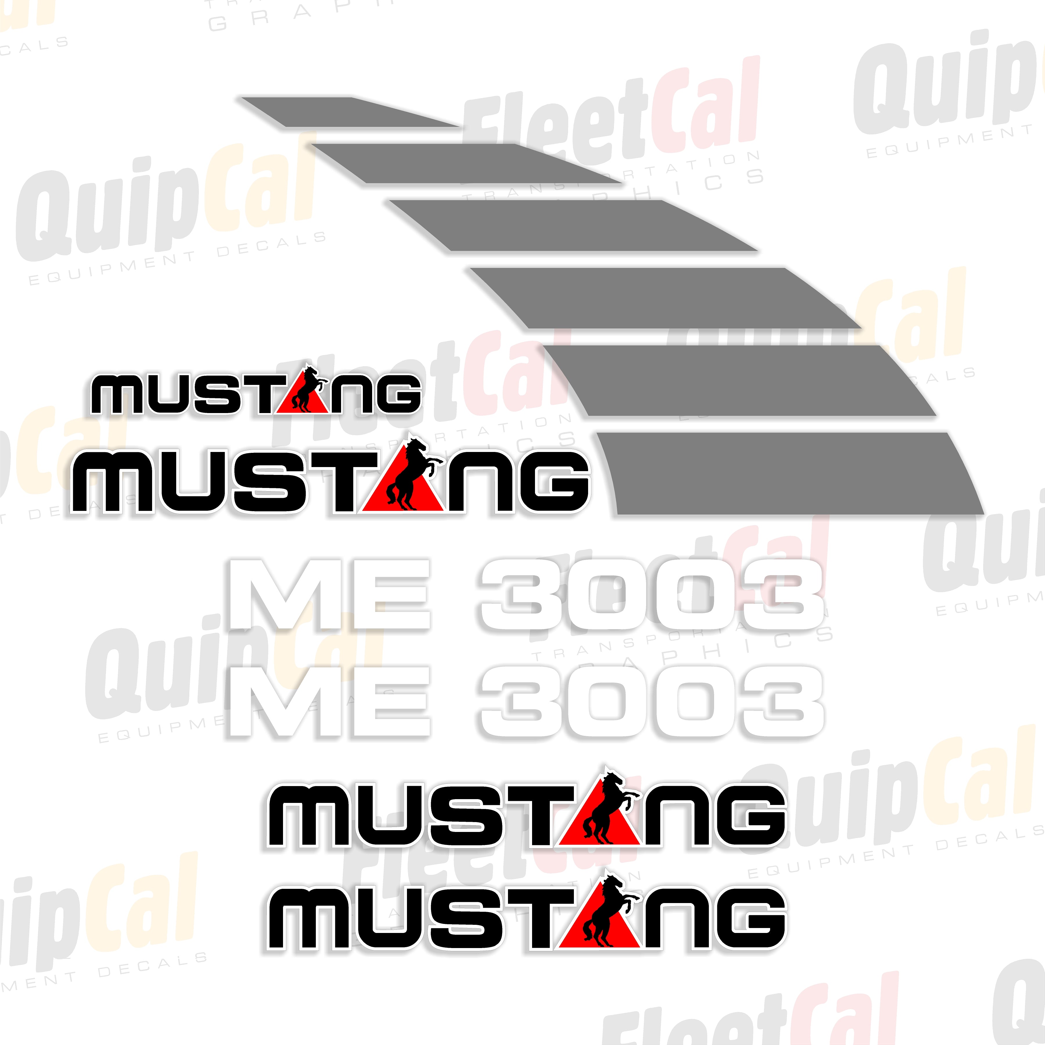 Mustang ME3003 Mini Excavator Marking Decal Set – Truck and Equipment ...