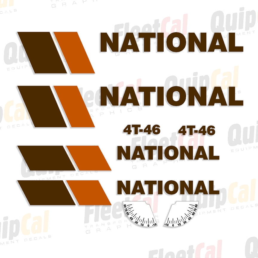 National 4T-46 Truck Mounted Crane Marking Decal Set – Truck and ...
