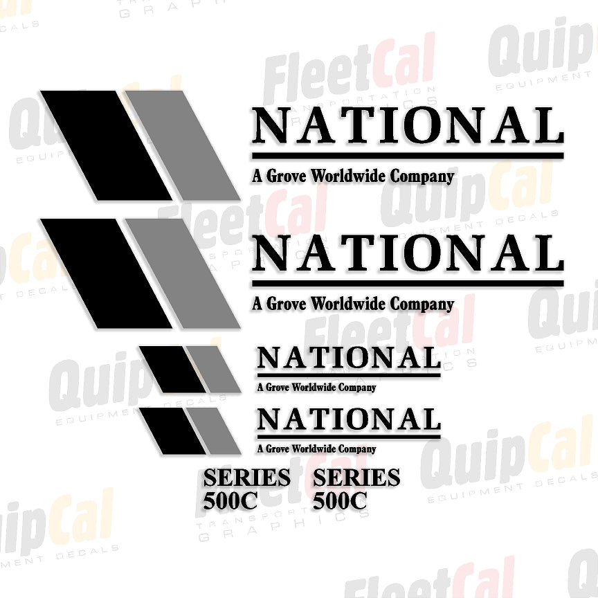 National 500C Truck Mounted Crane Marking Decal Set – Truck and ...