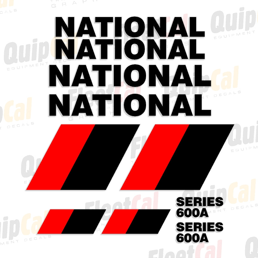 National 600A Truck Mounted Crane Marking Decal Set – Truck and ...