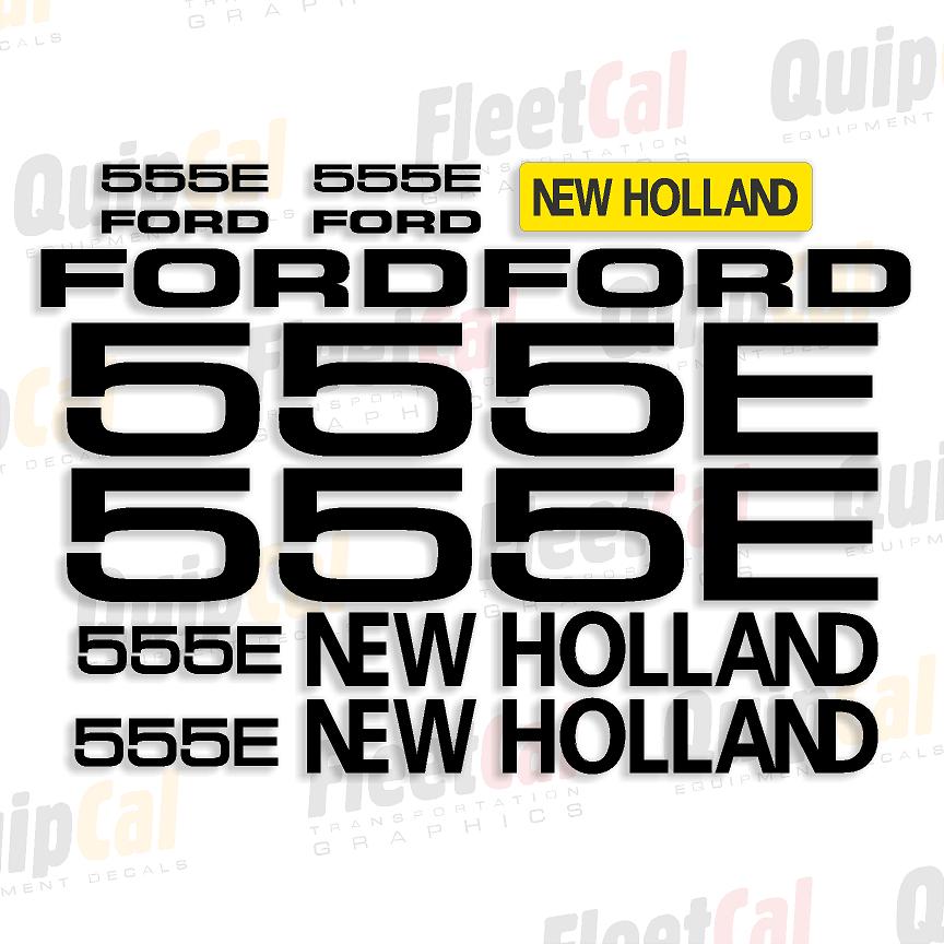 New Holland 555E Marking Decal Set – Truck and Equipment Decals