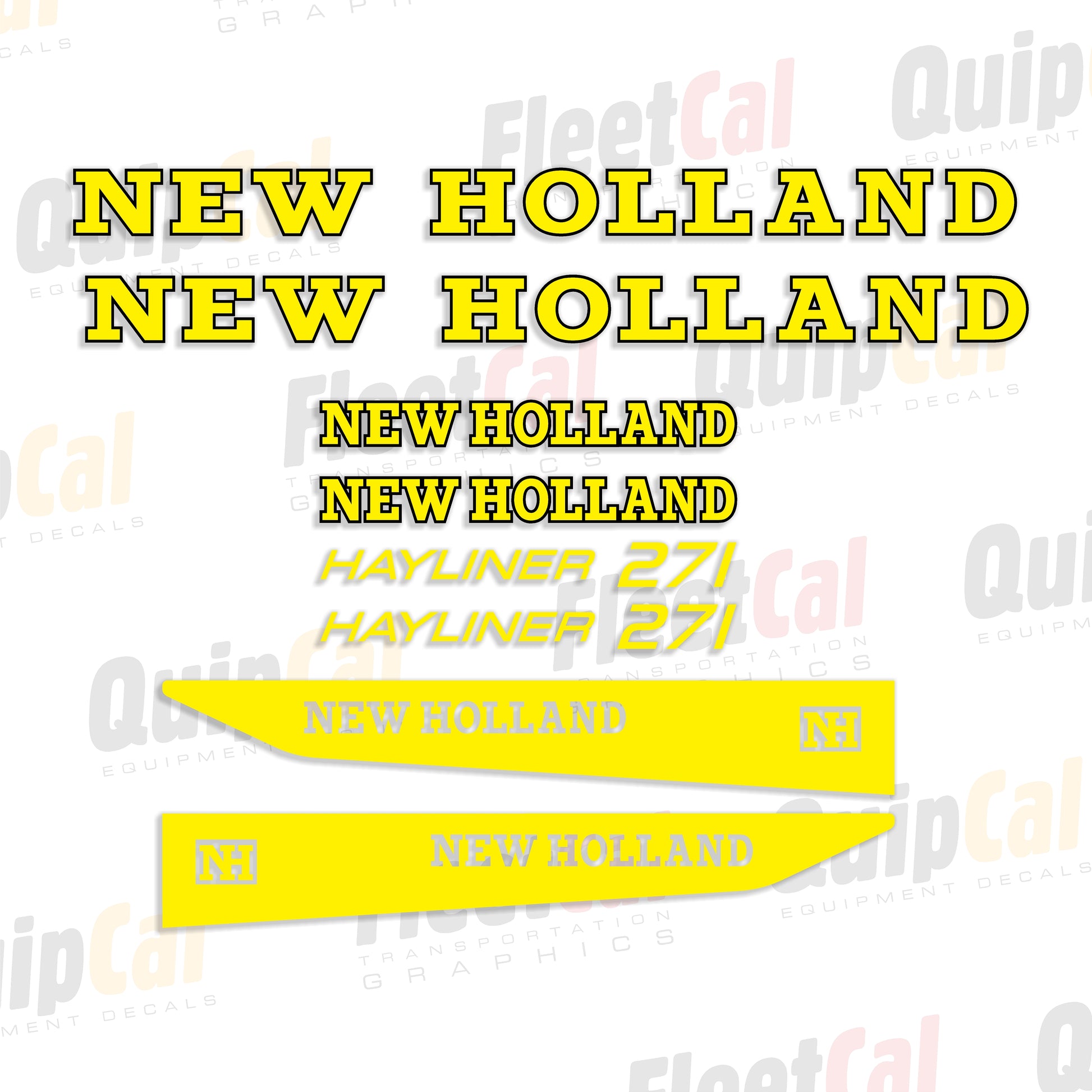 New Holland 271 Hayliner Baler Marking Decal Set – Truck and Equipment ...
