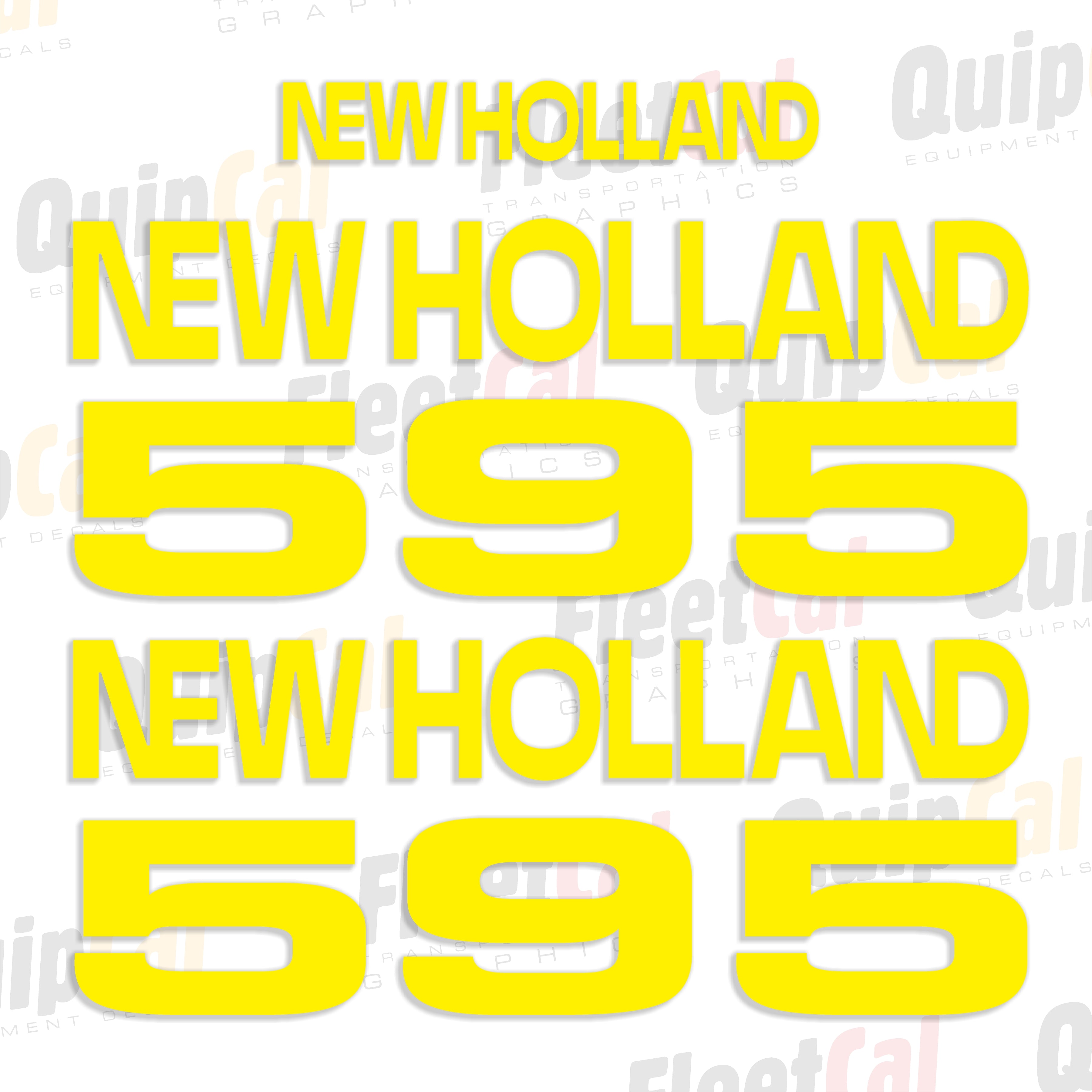 New Holland 595 Baler Marking Decal Set – Truck and Equipment Decals