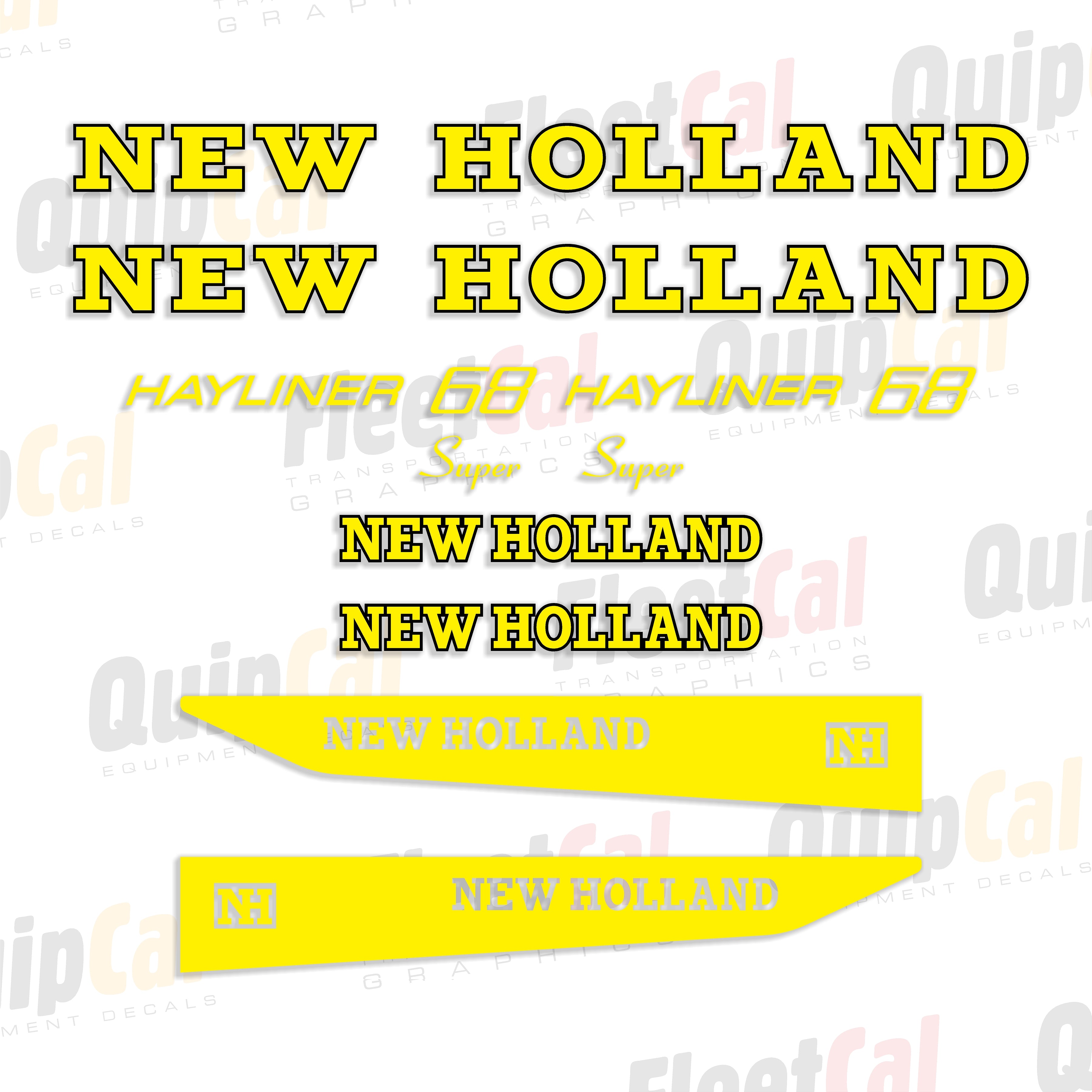 New Holland Super 68 Hayliner Baler Marking Decal Set – Truck and ...