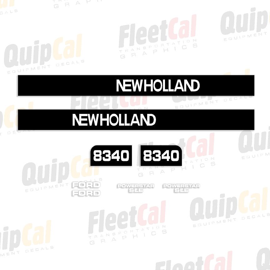New Holland 8340 PowerStar Tractor Hood Marking Decal Set – Truck and ...