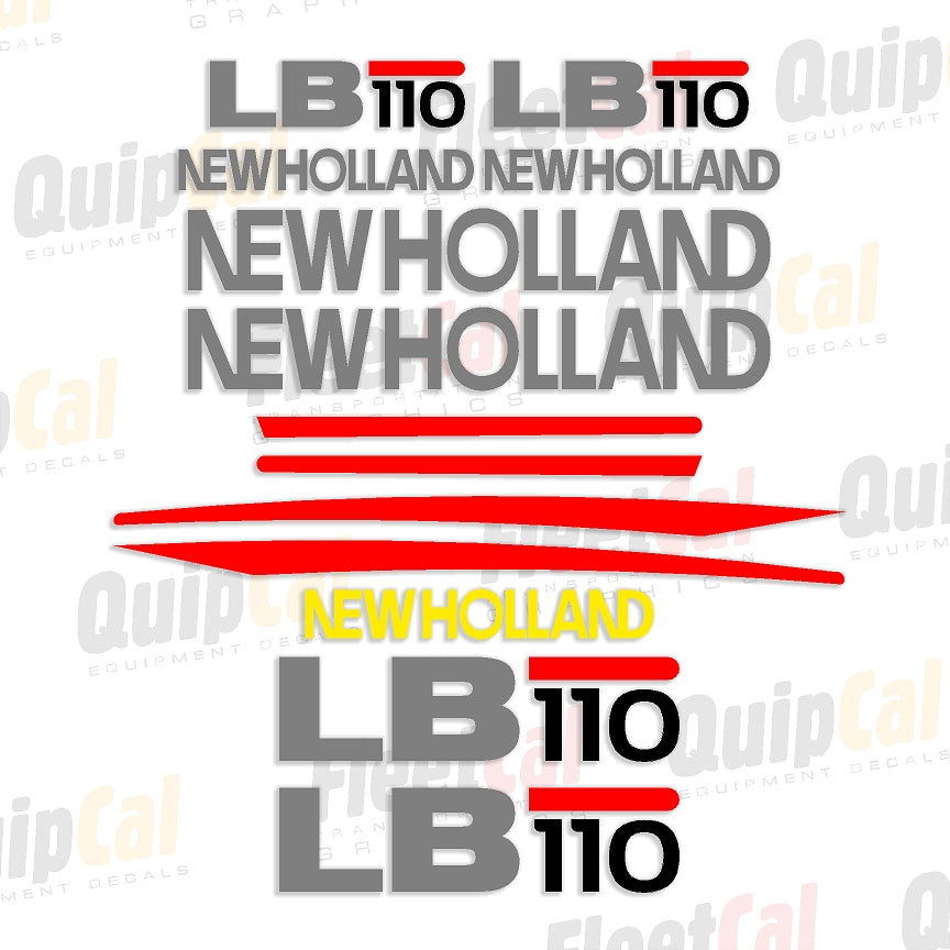 New Holland LB110 Backhoe Marking Decal Set – Truck and Equipment Decals
