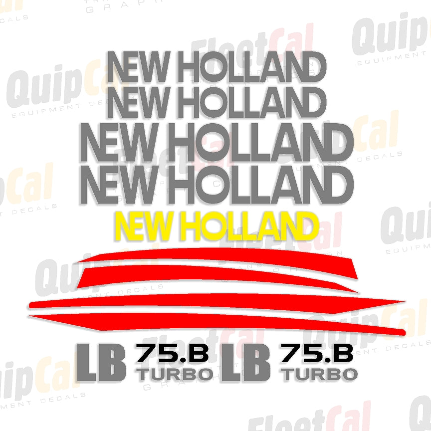 New Holland LB75.B Tractor Loader Backhoe Marking Decal Set – Truck and ...