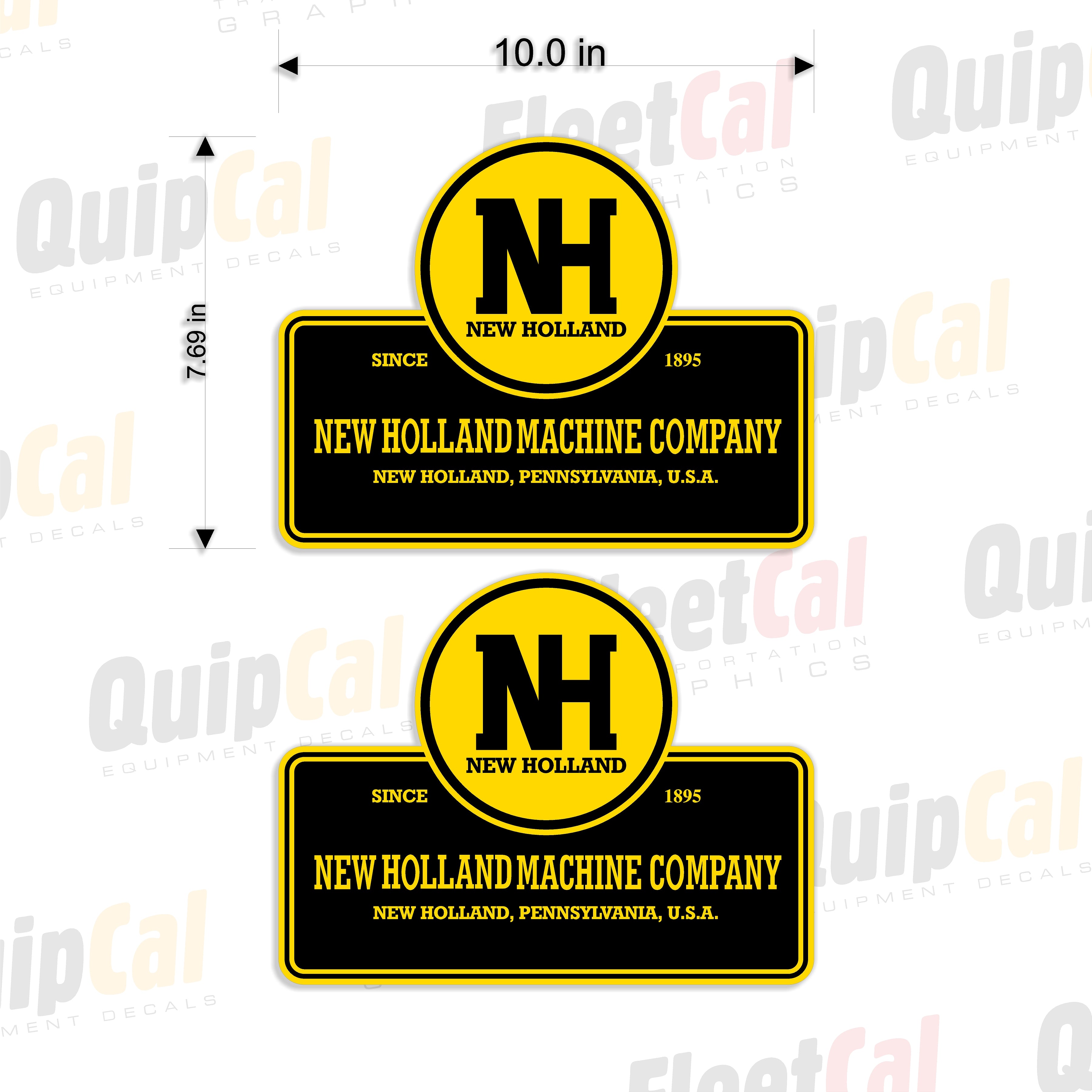 New Holland Machine Company Decals (1 PAIR) – Truck and Equipment Decals