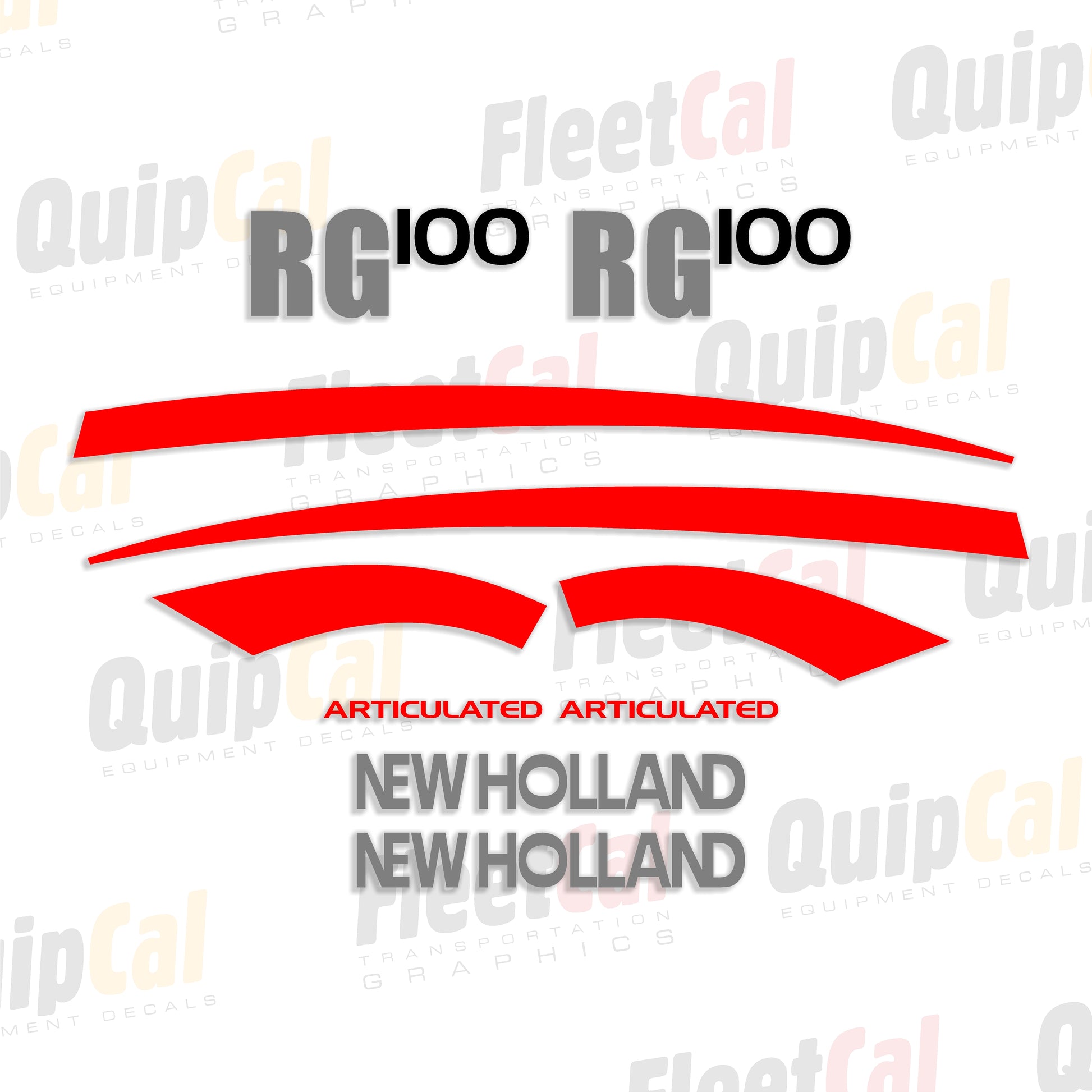 New Holland RG100 Grader Marking Decal Set – Truck and Equipment Decals