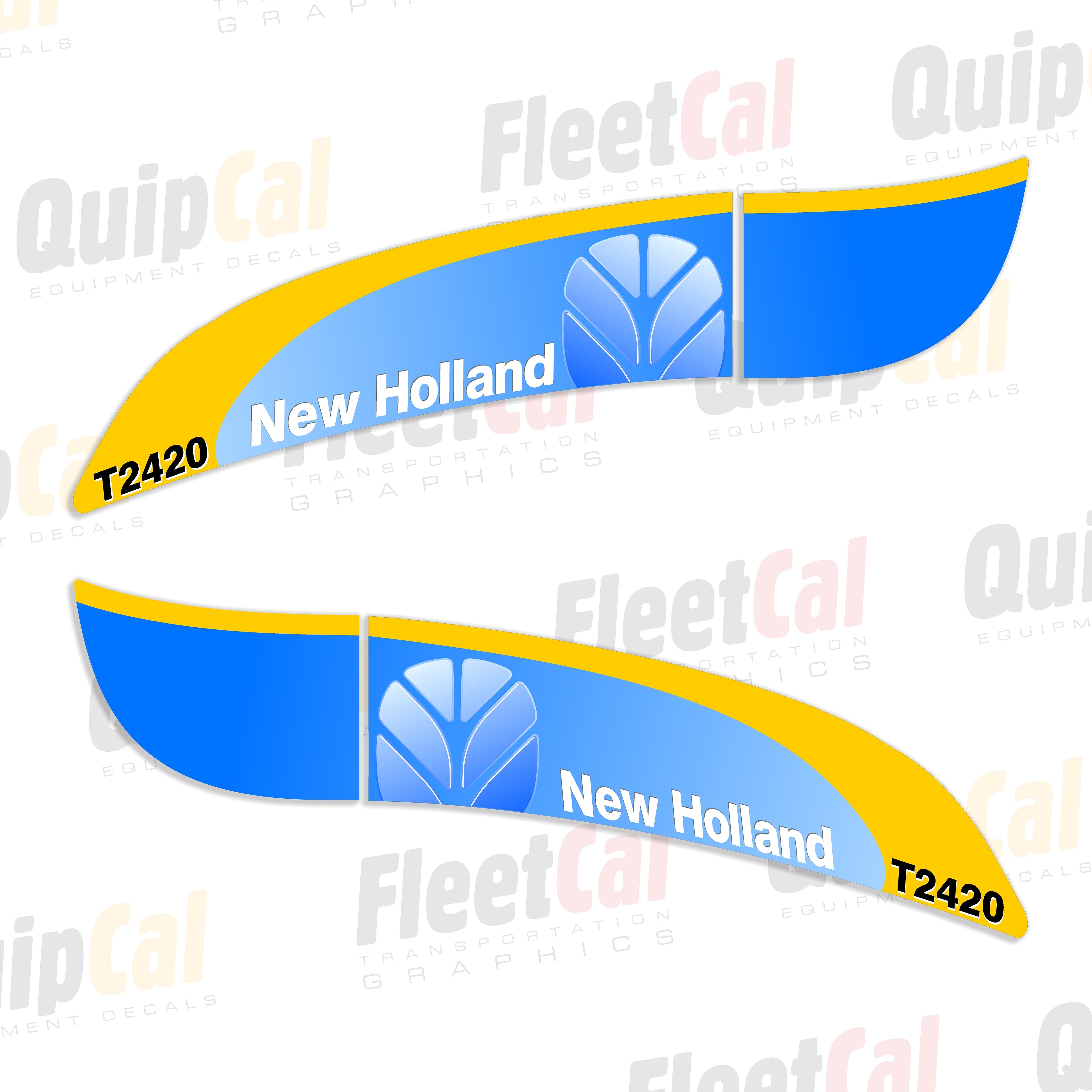 New Holland T2420 Tractor Hood Marking Decal Set – Truck and Equipment ...