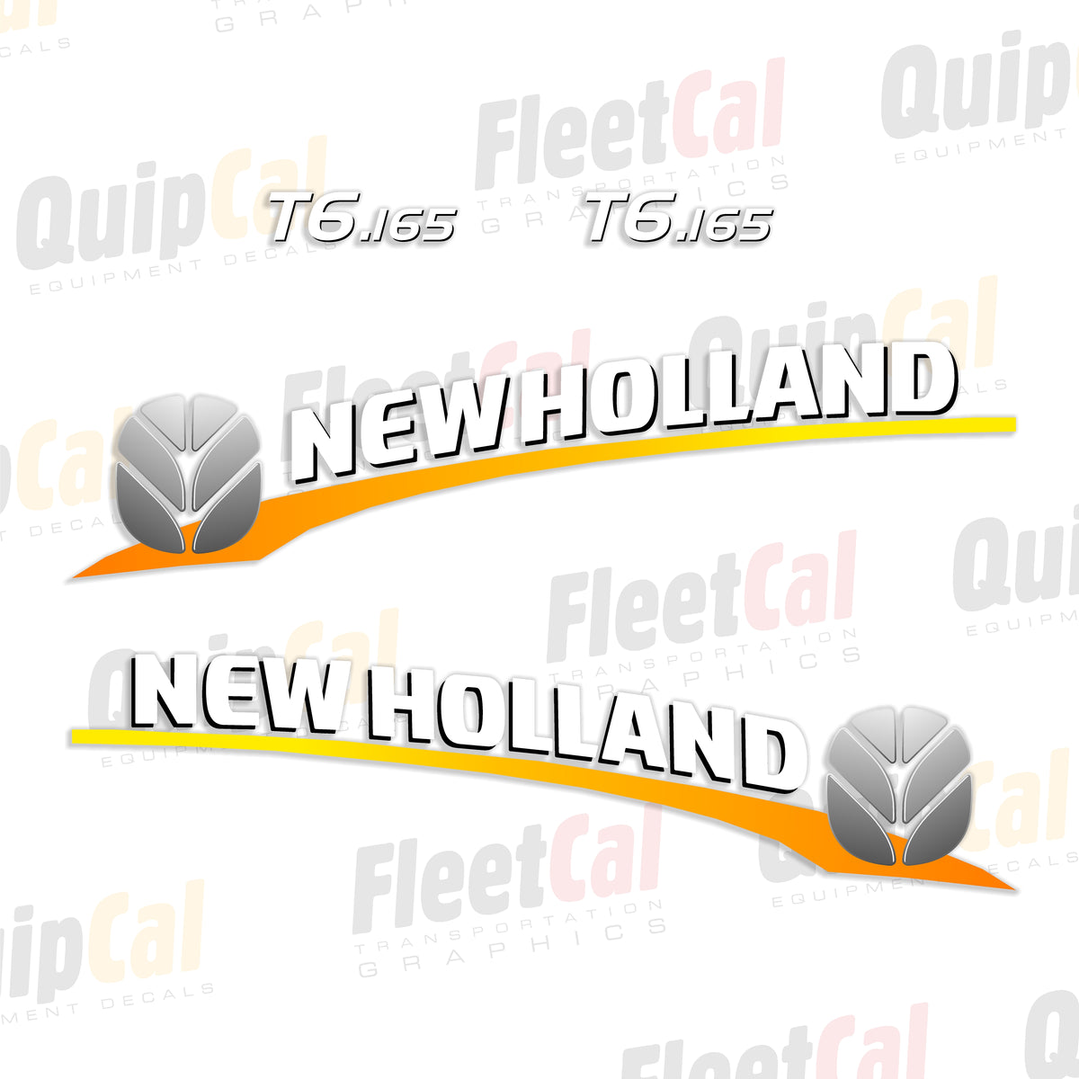 New Holland T6.165 Tractor Hood Marking Decal Set – Truck and Equipment ...