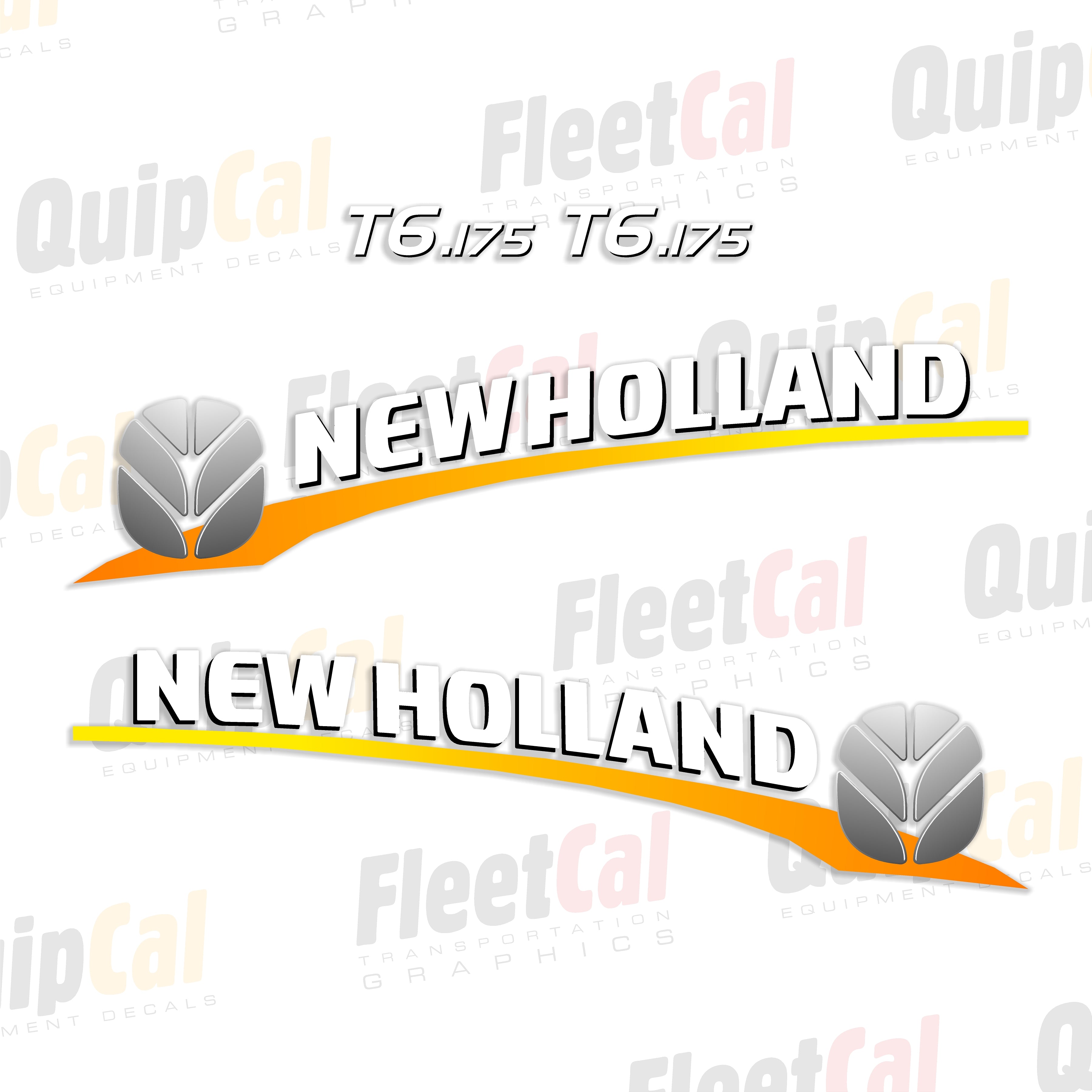 New Holland T6.175 Tractor Hood Marking Decal Set – Truck and Equipment ...