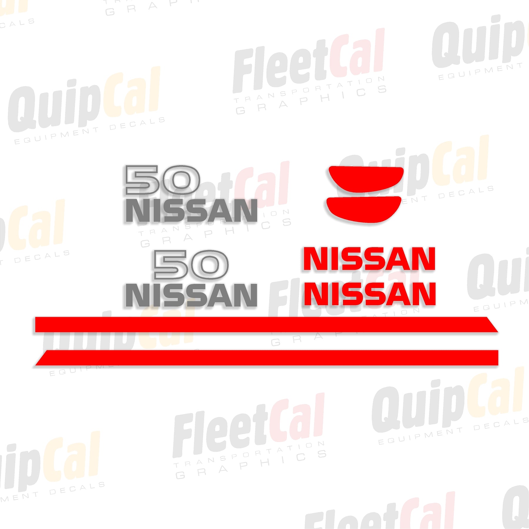 Nissan 50 Platinum Forklift Marking Decal Set – Truck and Equipment Decals