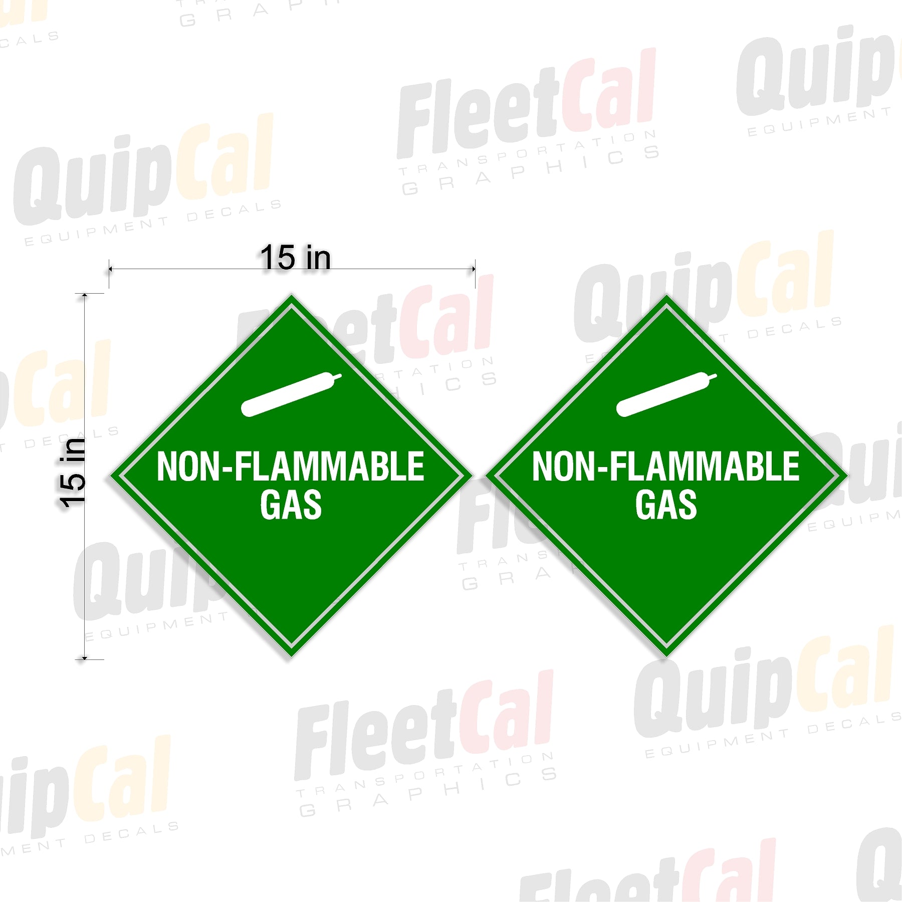Non-Flammable Gas Placard Decals (1 PAIR) – Truck and Equipment Decals