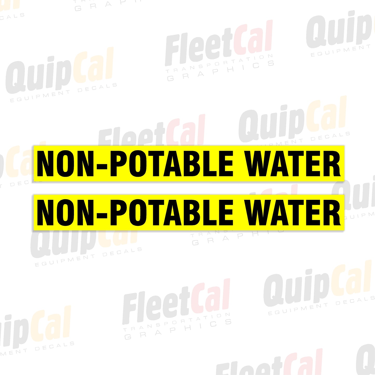 Non-Potable Water Decals 001 (1 PAIR) – Truck and Equipment Decals