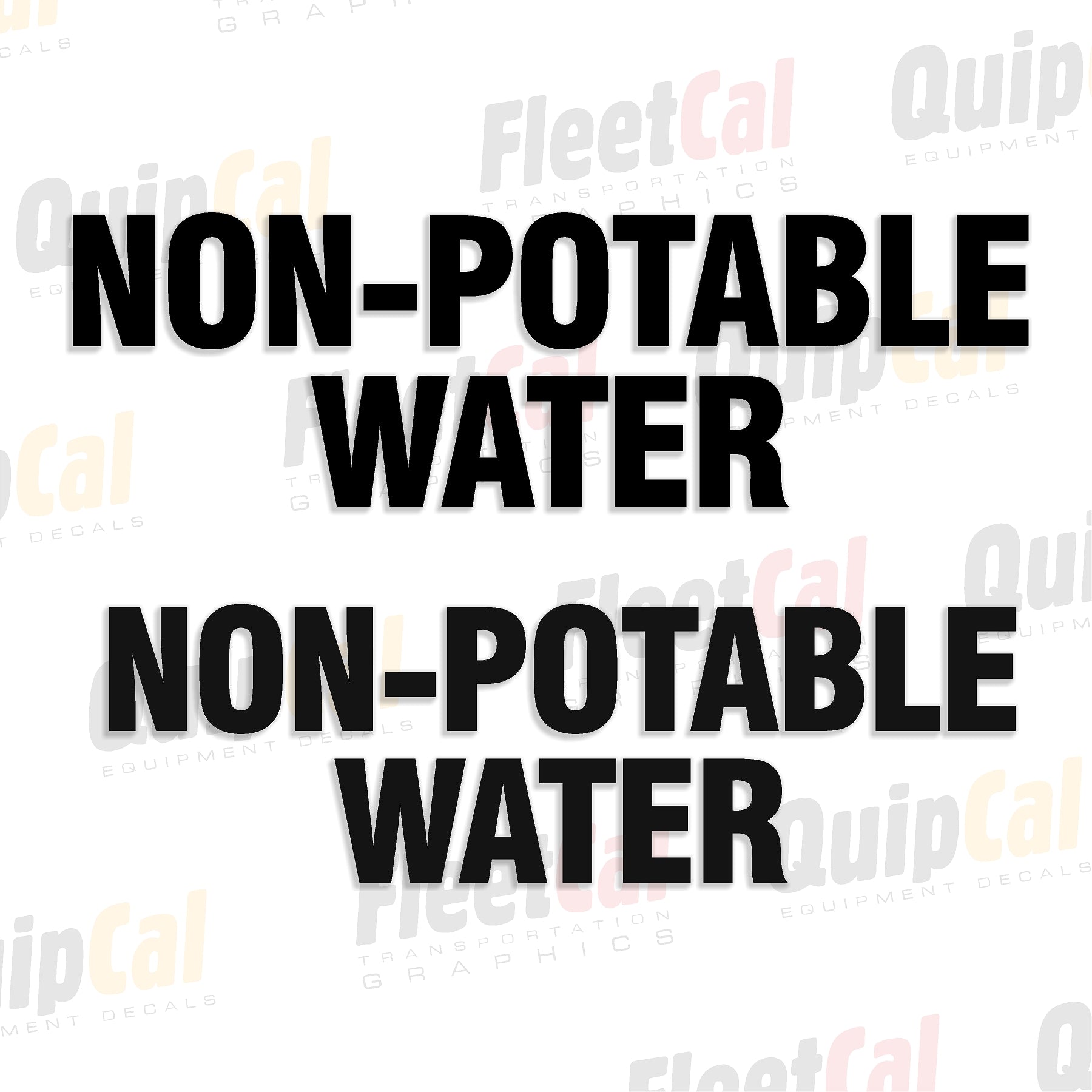 Non-Potable Water Decals 003 (1 PAIR) – Truck and Equipment Decals