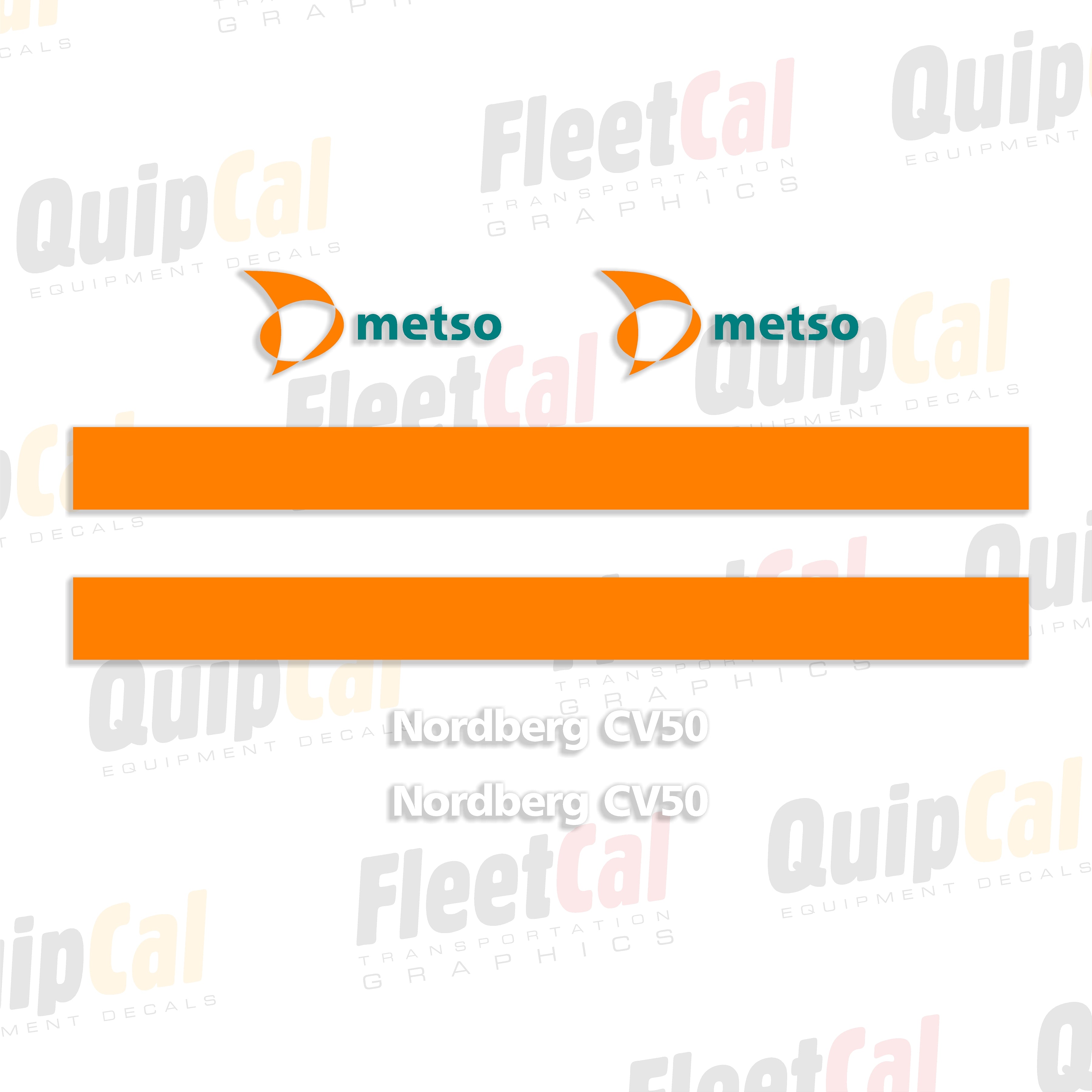 Nordberg Metso CV50 Portable Screen Marking Decal Set – Truck and ...