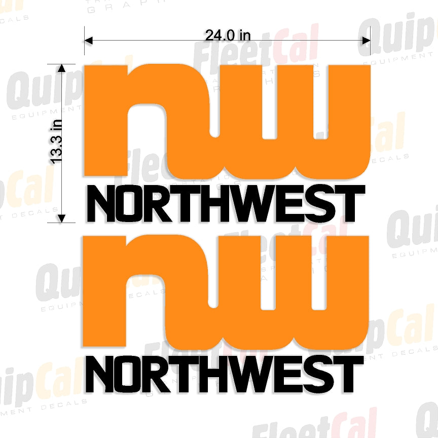 Northwest Cranes Decal Pair - 24" (1 PAIR) – Truck and Equipment Decals