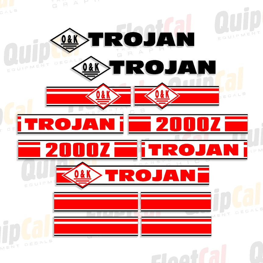 O&K Trojan 2000Z Wheel Loader Marking Decal Set – Truck and Equipment ...