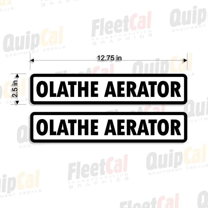 Olathe Aerator Decals (1 PAIR) – Truck and Equipment Decals
