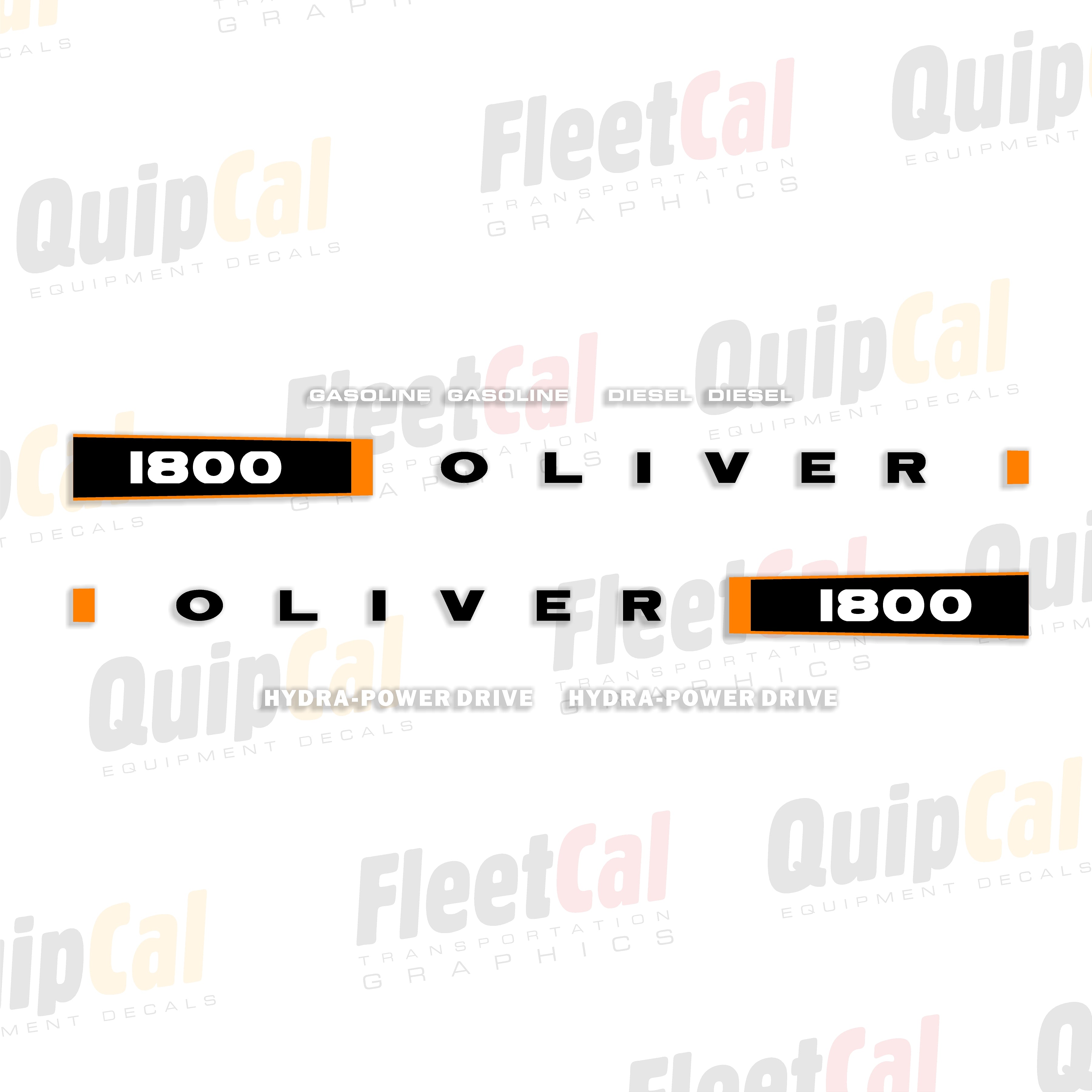 Oliver 1800 Hydra-Power Drive Tractor Marking Decal Set – Truck and ...