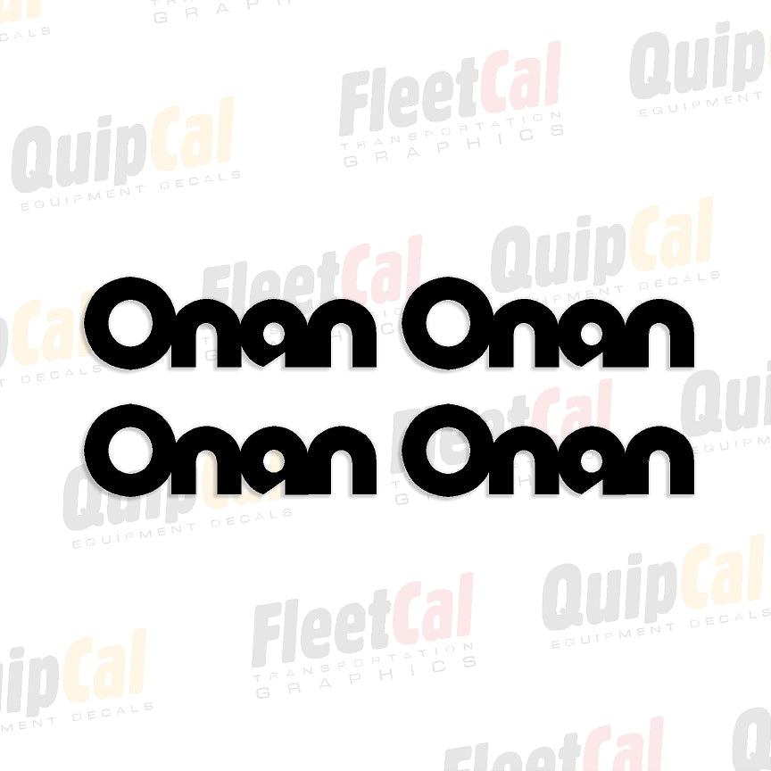 Onan Generator Logo Decals (QTY 4 - Red, White, Black) – Truck and ...