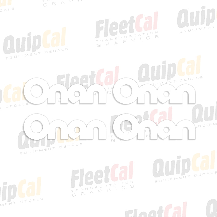 Onan Generator Logo Decals (QTY 4 - Red, White, Black) – Truck and ...