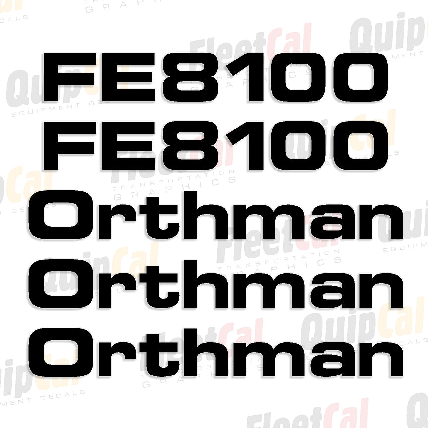Orthman FE8100 Marking Decal Set – Truck and Equipment Decals