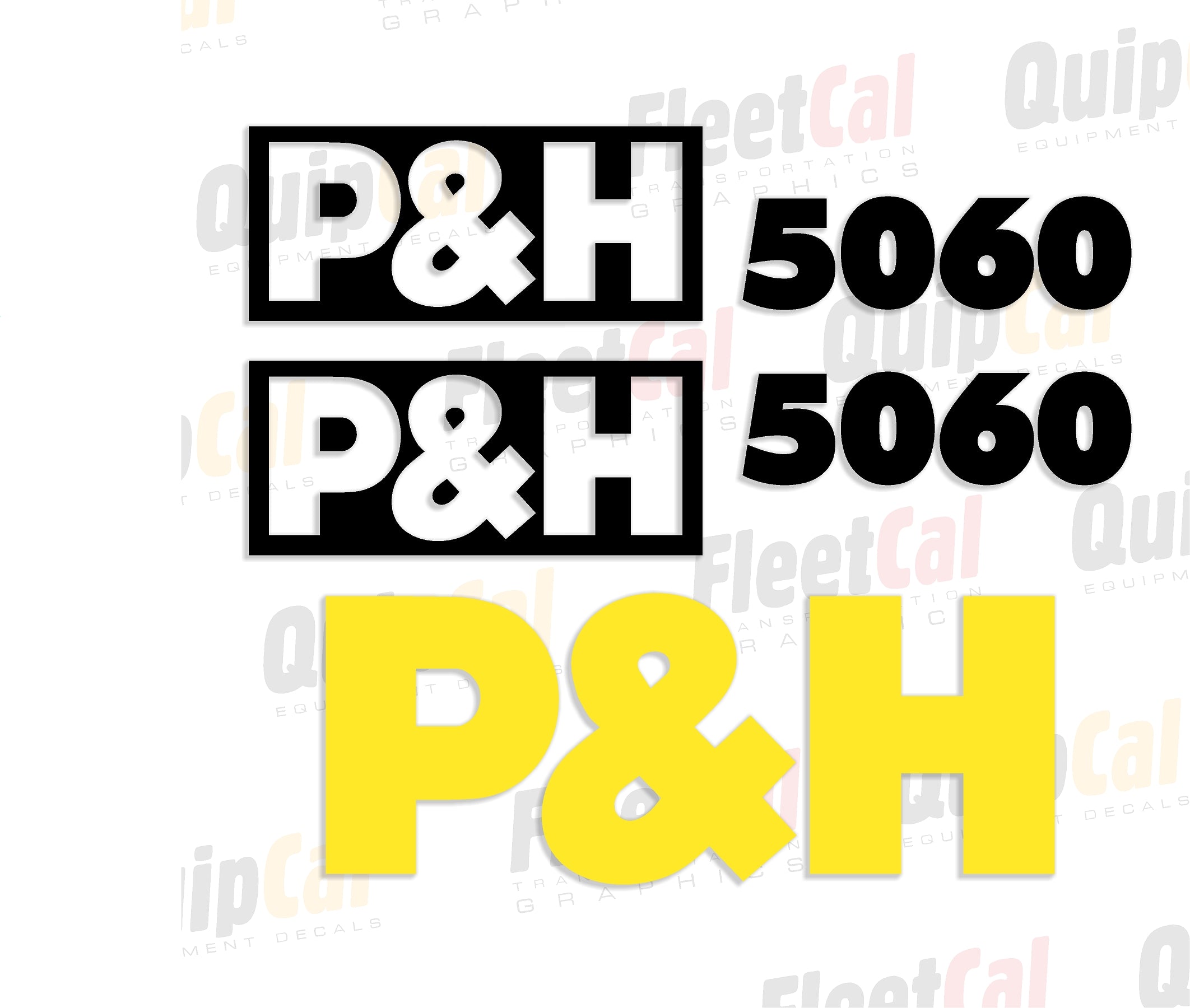 P&H 5060 Crawler Crane Marking Decal Set – Truck and Equipment Decals