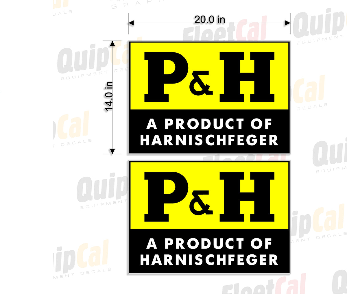 P&H Cranes Early Model Marking Decal Set (1 PAIR) – Truck and Equipment ...