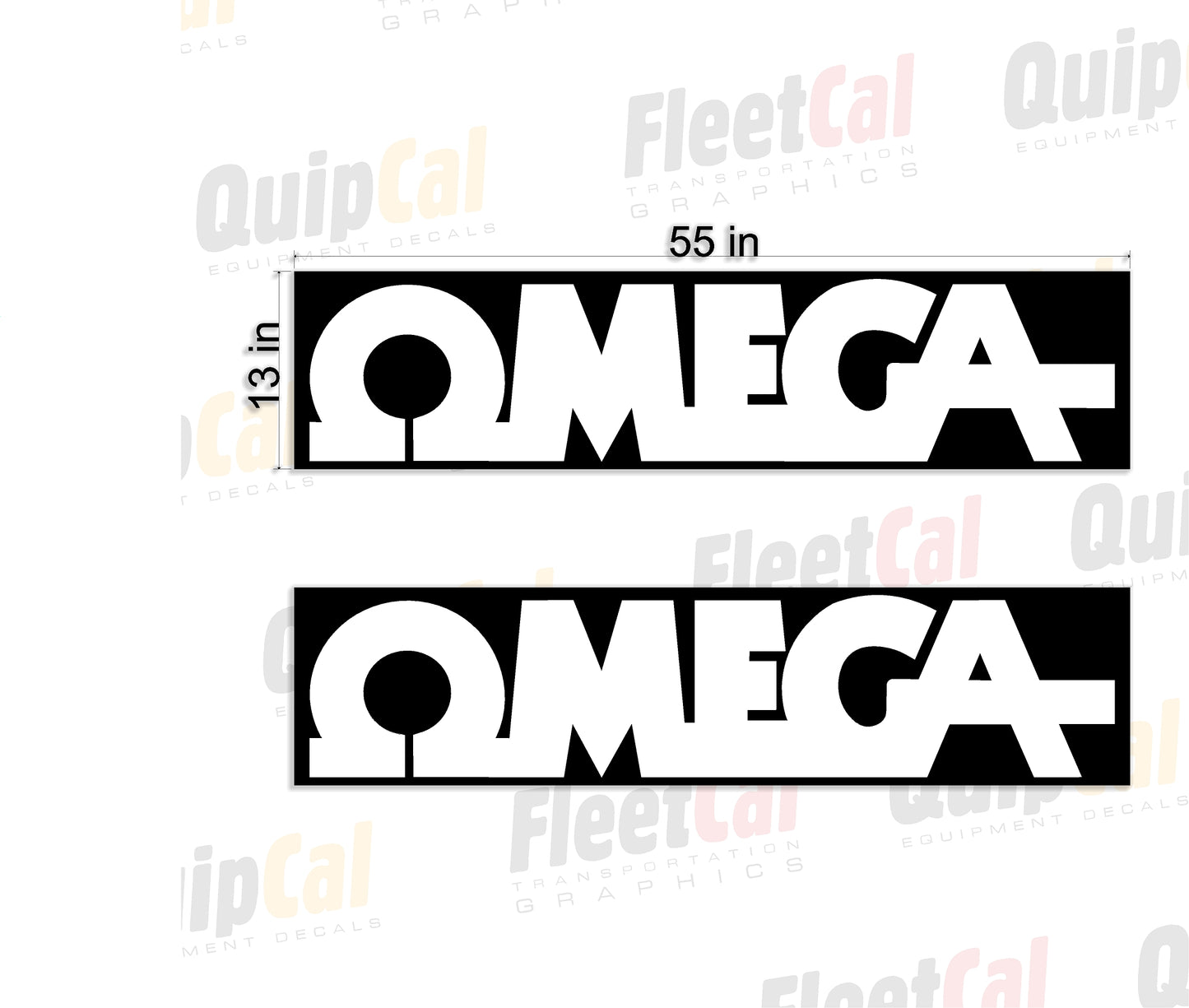P&H Omega Rectangular Logo 55-inch Marking Decal Set (1 PAIR) – Truck ...