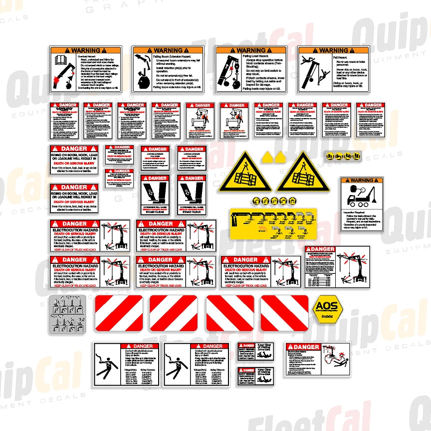 Palfinger Crane Safety Decal Set (fits model 15000) – Truck and ...