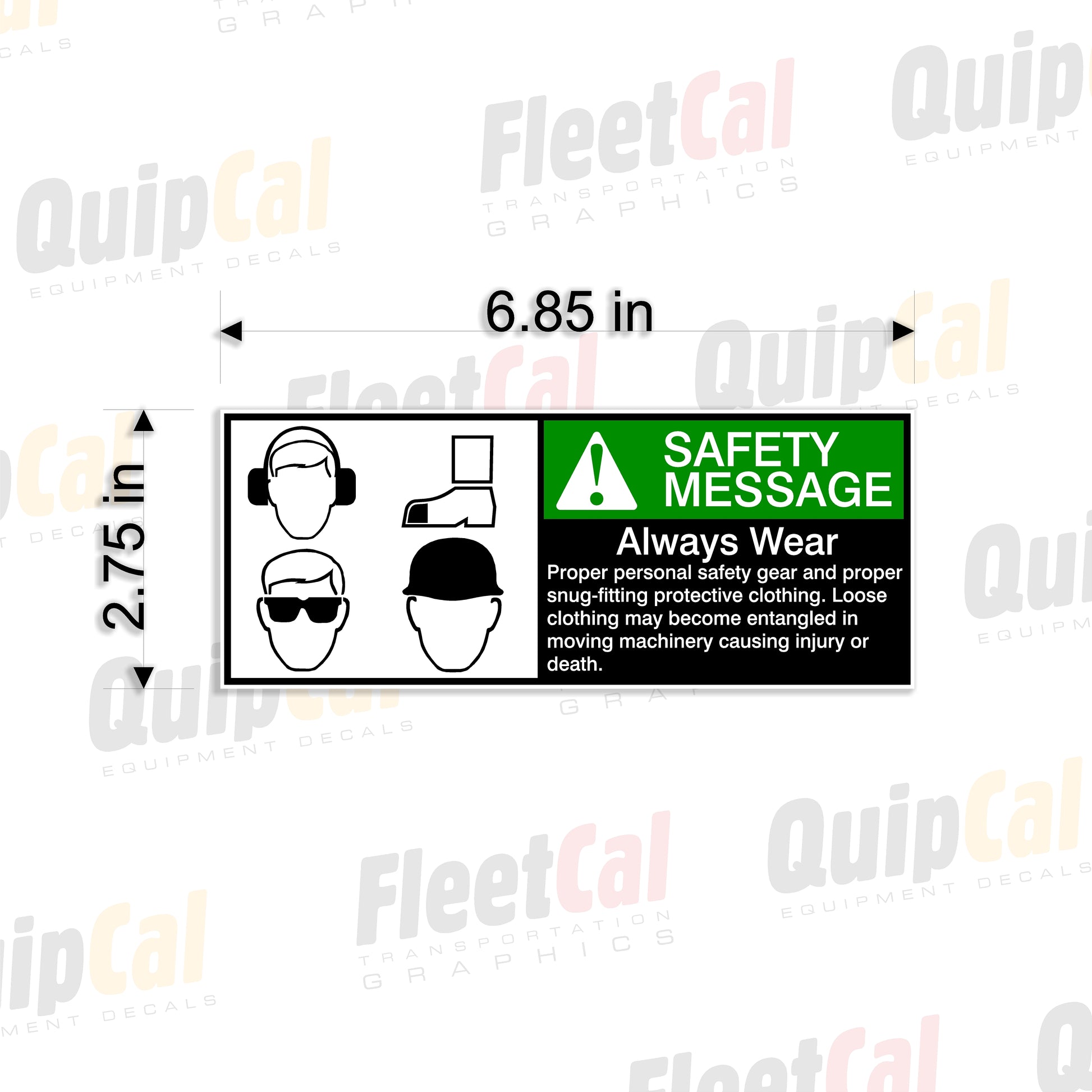 Personal Protective Equipment - PPE Safety Decals 002 (QTY 10) – Truck ...