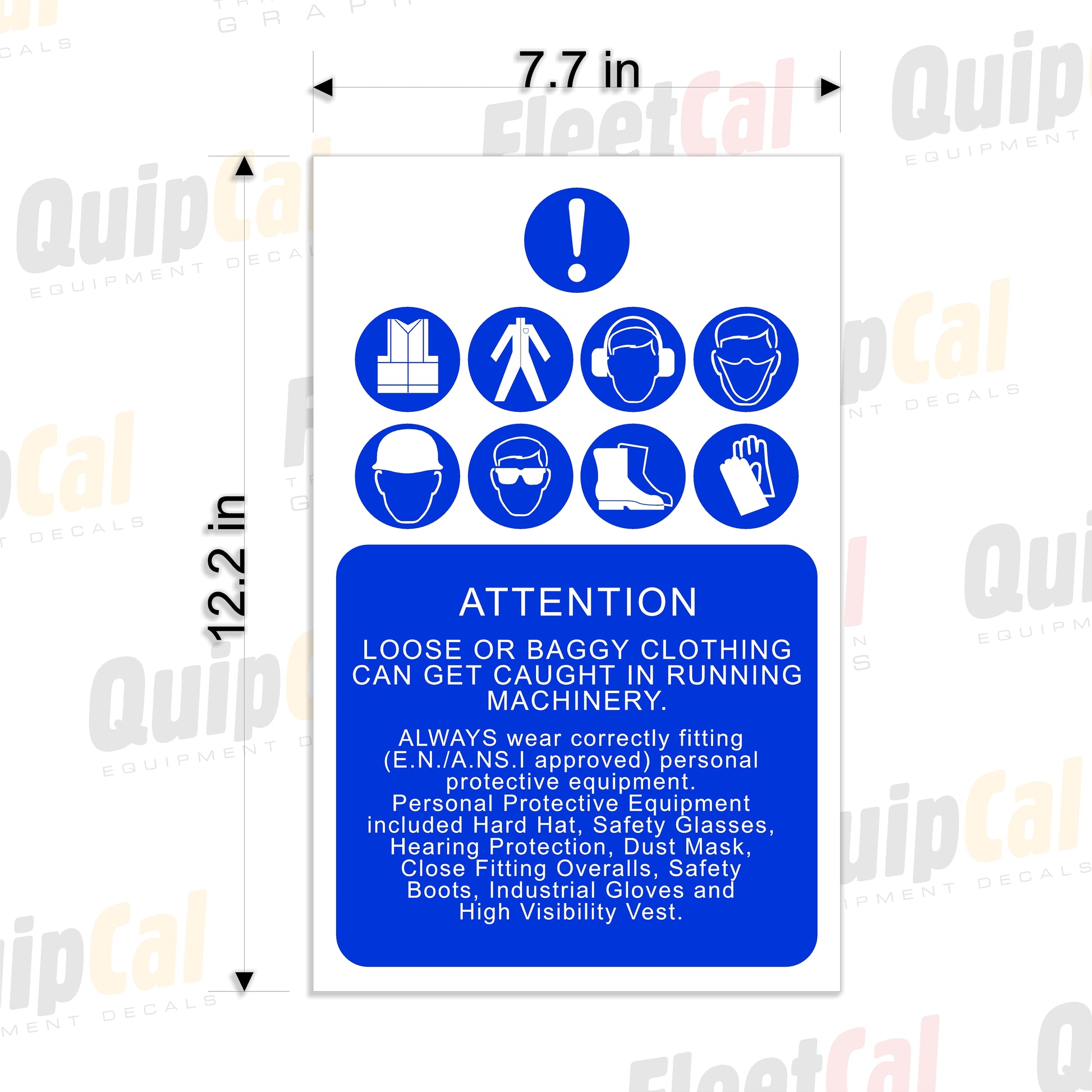 Personal Protective Equipment - PPE Safety Decals 003 (QTY 10) – Truck ...
