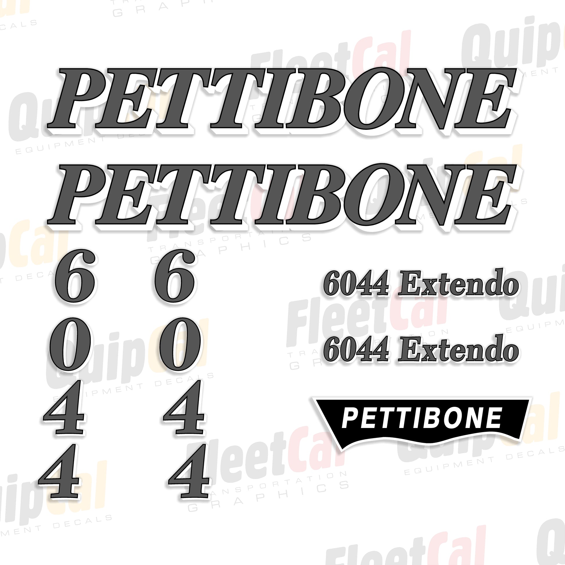 Pettibone 6044 Extendo Telehandler Marking Decal Set – Truck and ...