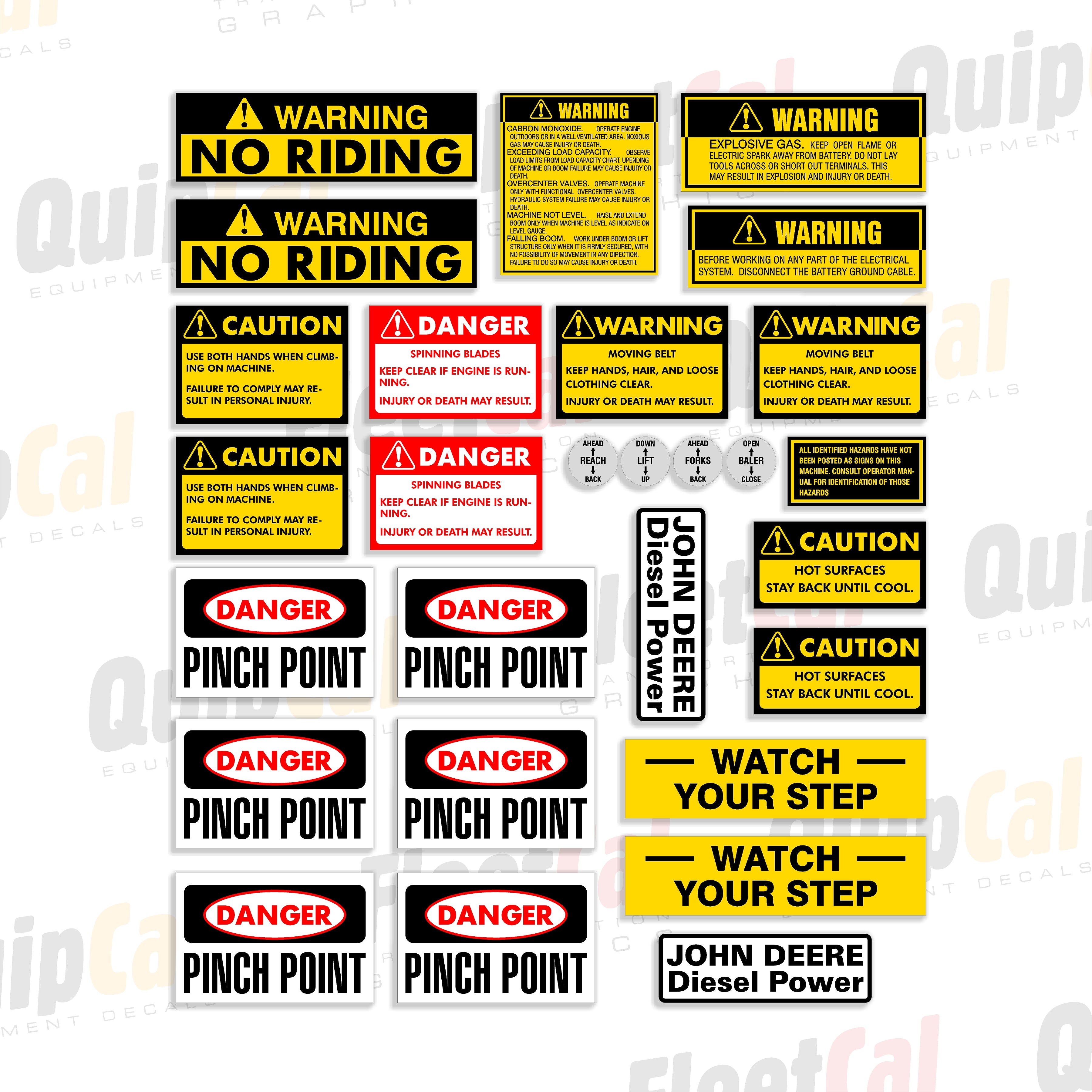 Pettibone Log Loader Safety Decal Set – Truck and Equipment Decals
