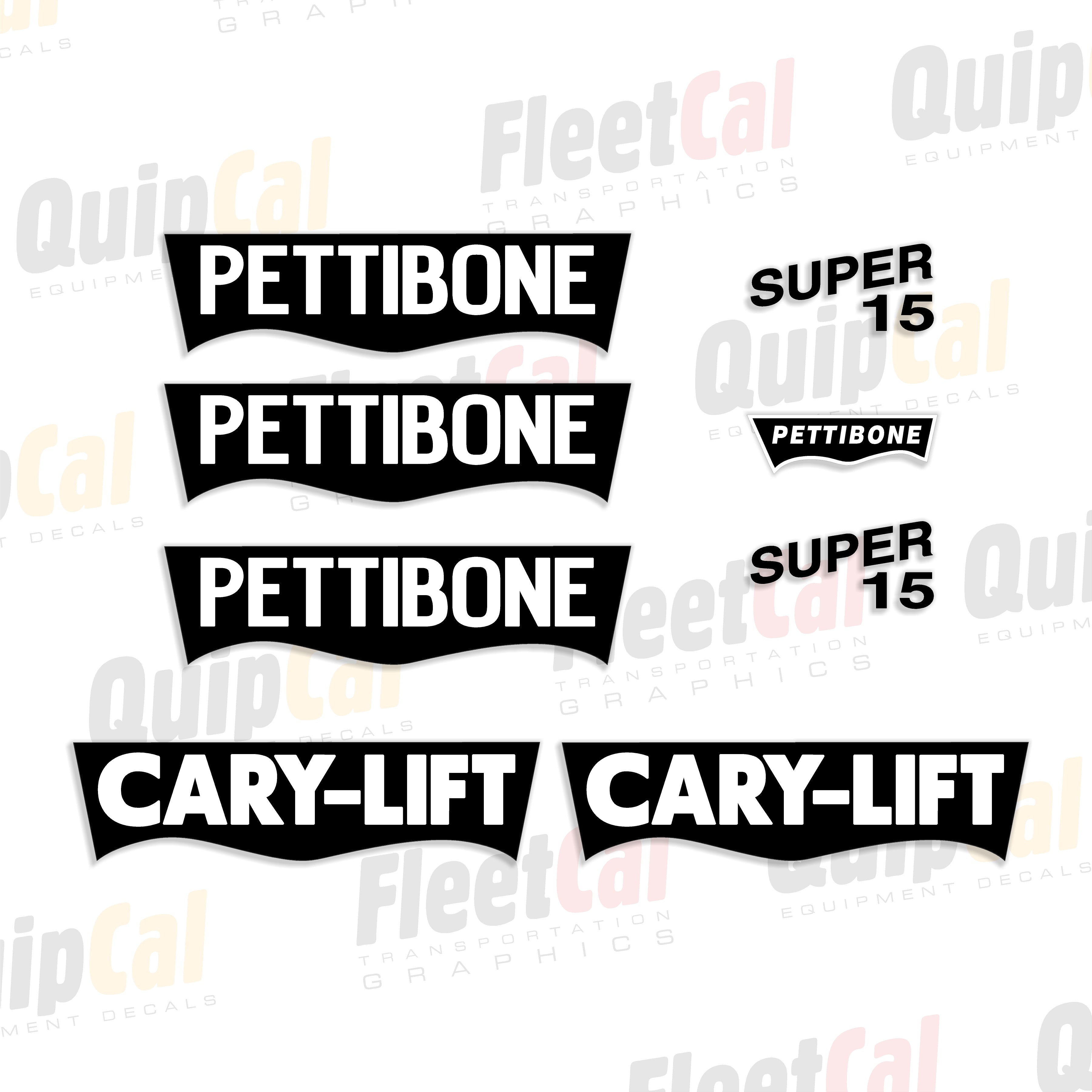 Pettibone Super 15 Cary-Lift Marking Decal Set – Truck and Equipment Decals