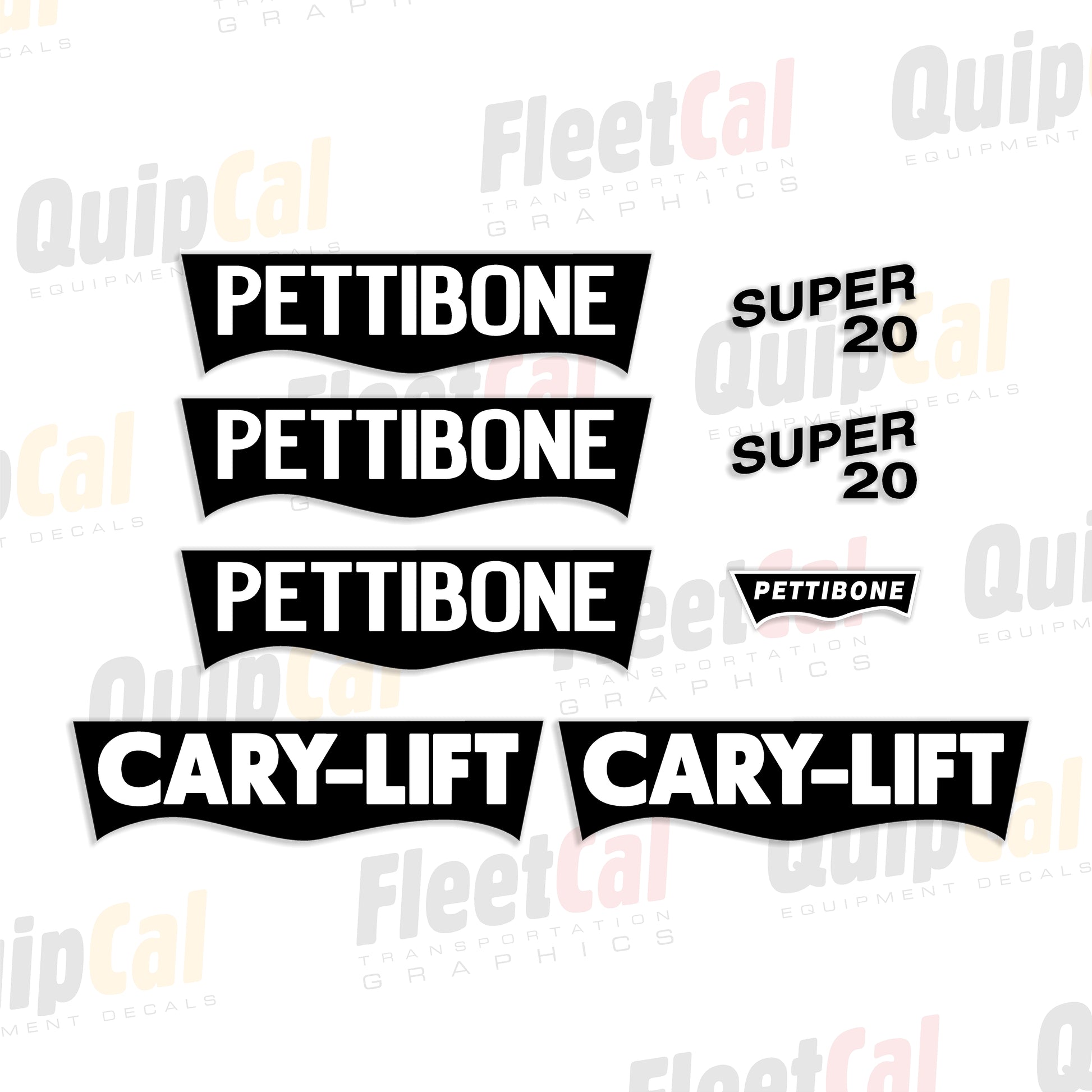 Pettibone Super 20 Cary-Lift Marking Decal Set – Truck and Equipment Decals