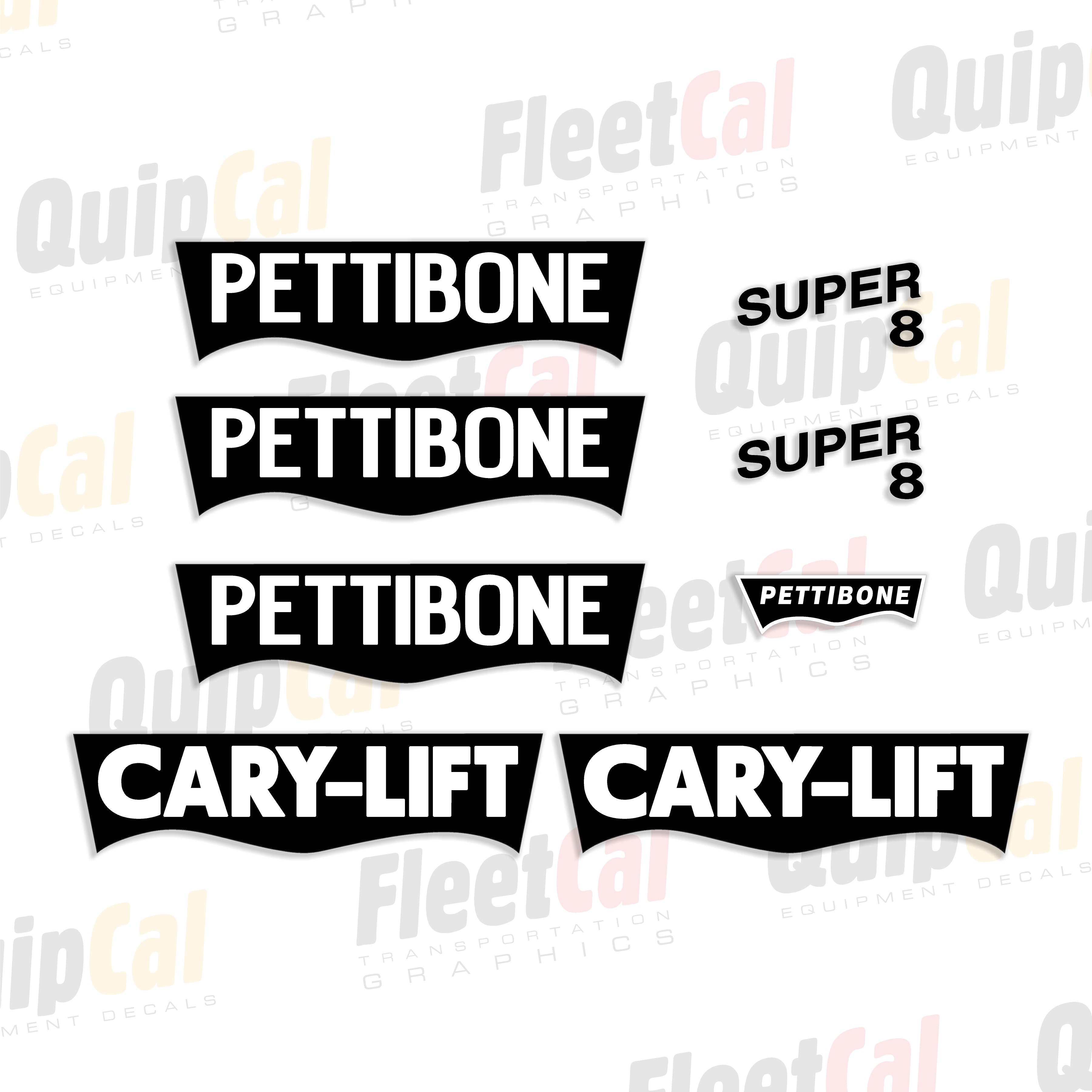 Pettibone Super 8 Cary-Lift Marking Decal Set – Truck and Equipment Decals