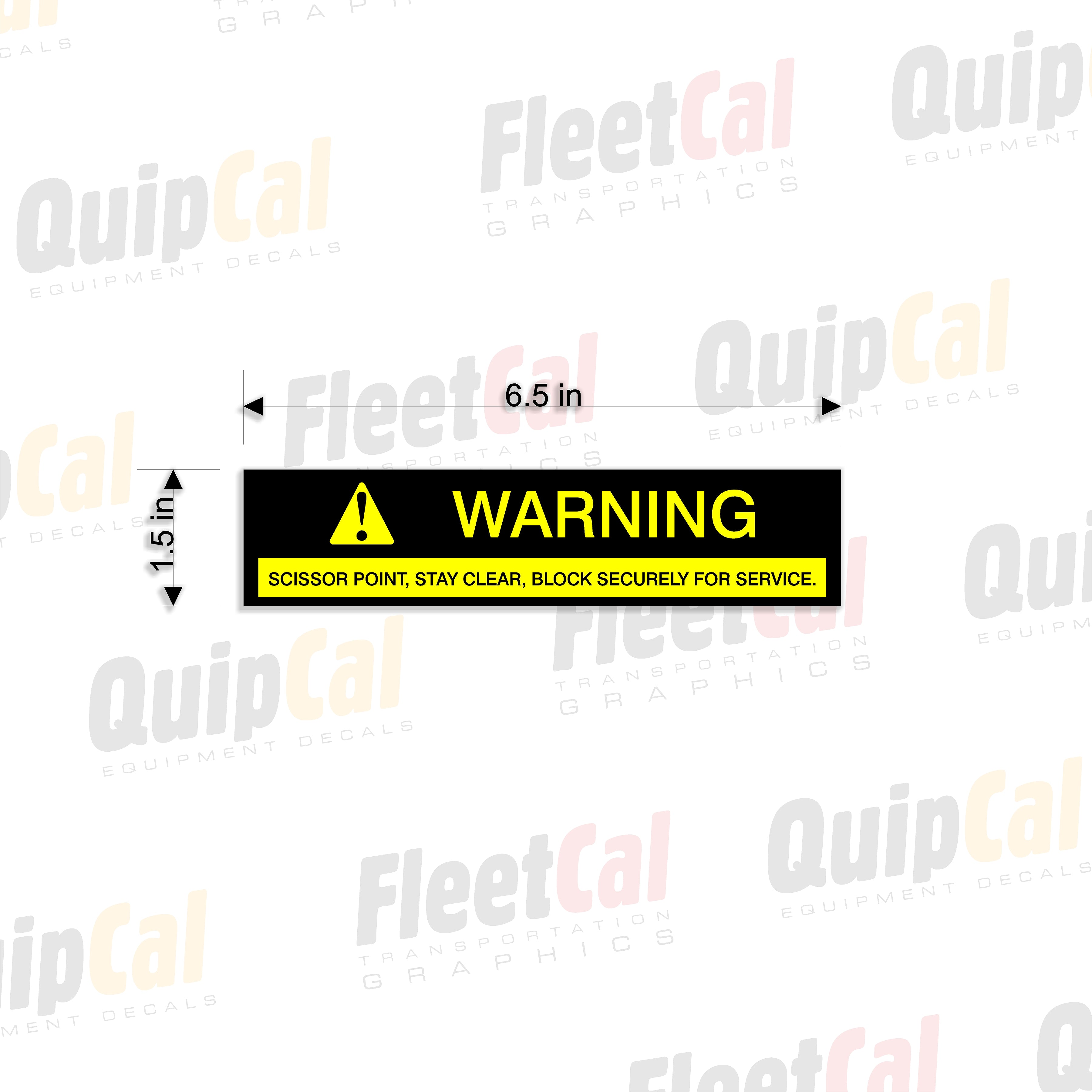Pinch Point Safety Decals - 009 (Block Securely Before Service) – Truck ...