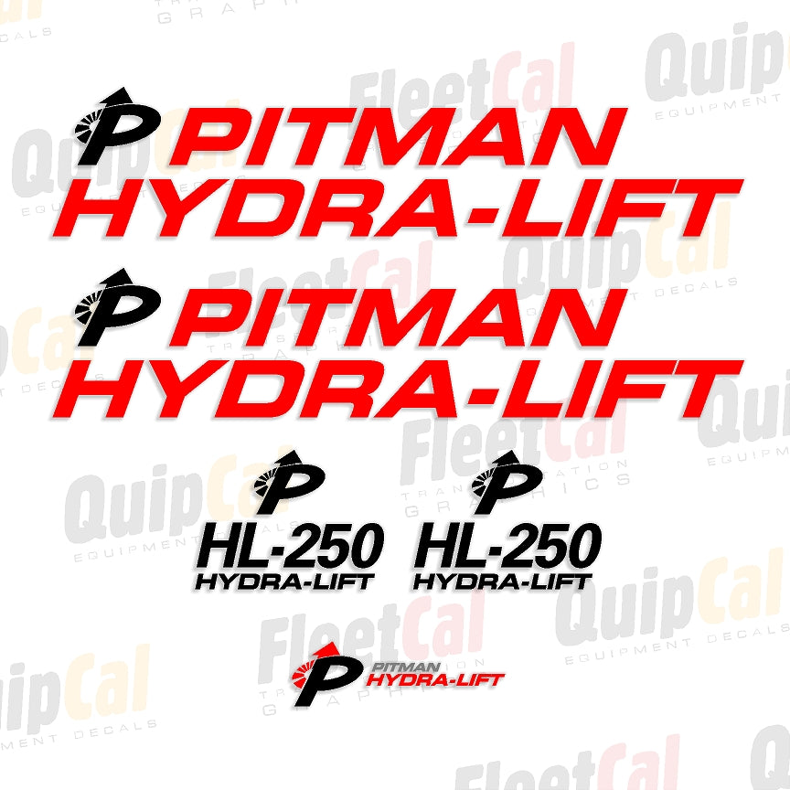Pitman HL-250 Hydra-Lift Crane Marking Decal Set – Truck and Equipment ...