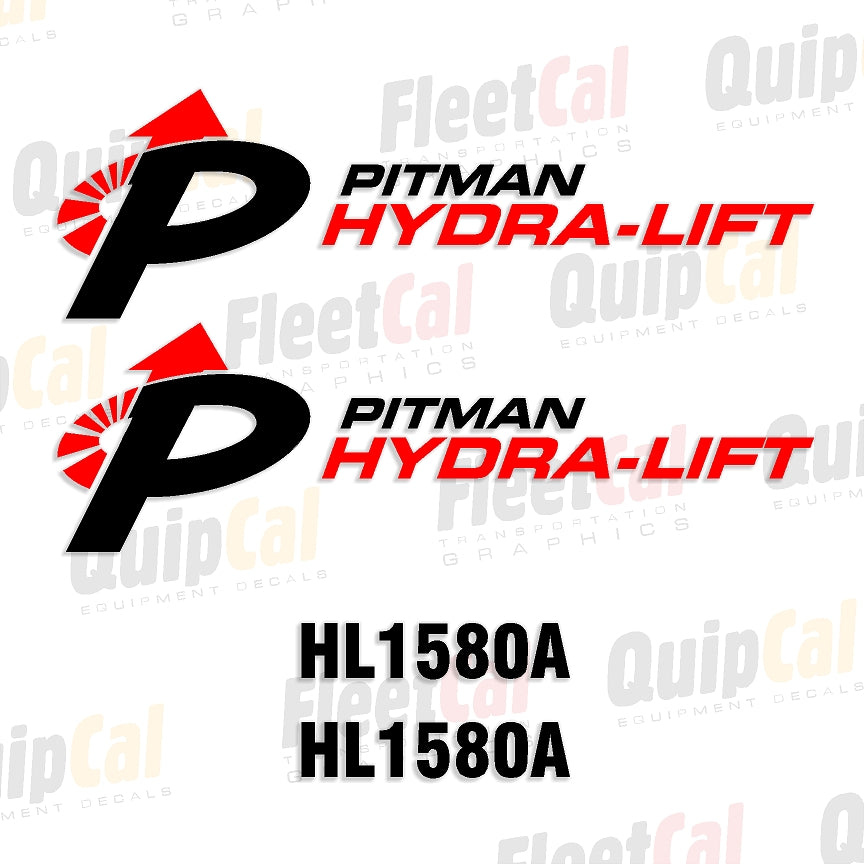 Pitman HL-1580A Hydra-Lift Crane Marking Decal Set – Truck and ...