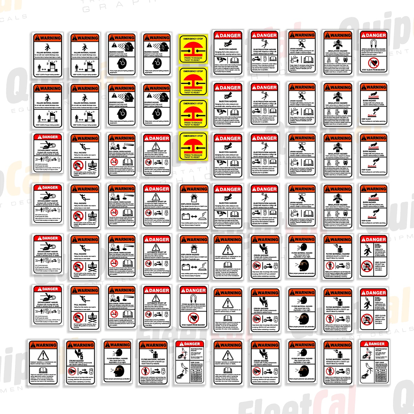 Powerscreen Terex Finlay Crusher Safety Decal Set – Truck and Equipment ...
