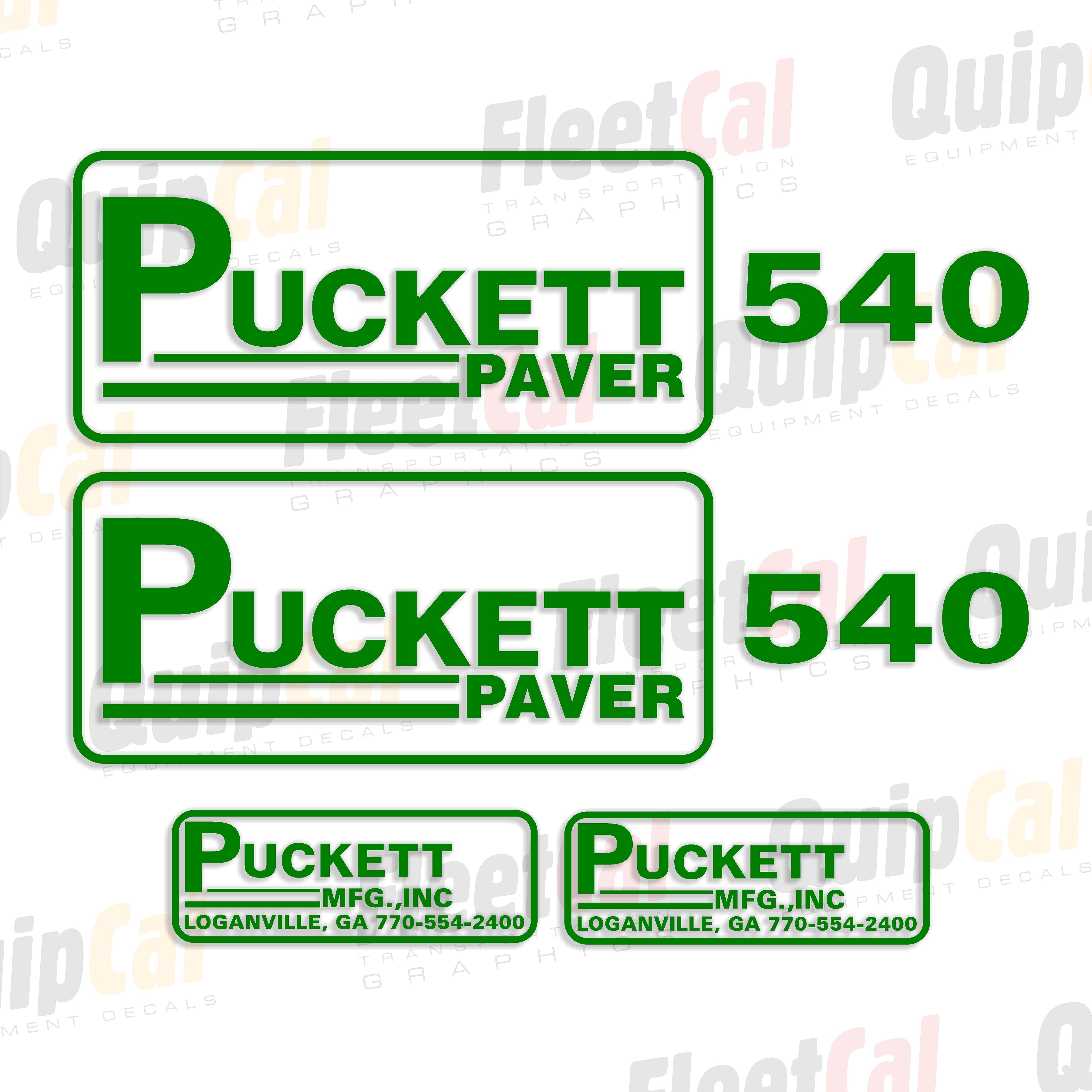 Puckett 540 Paver Marking Decal Set – Truck and Equipment Decals